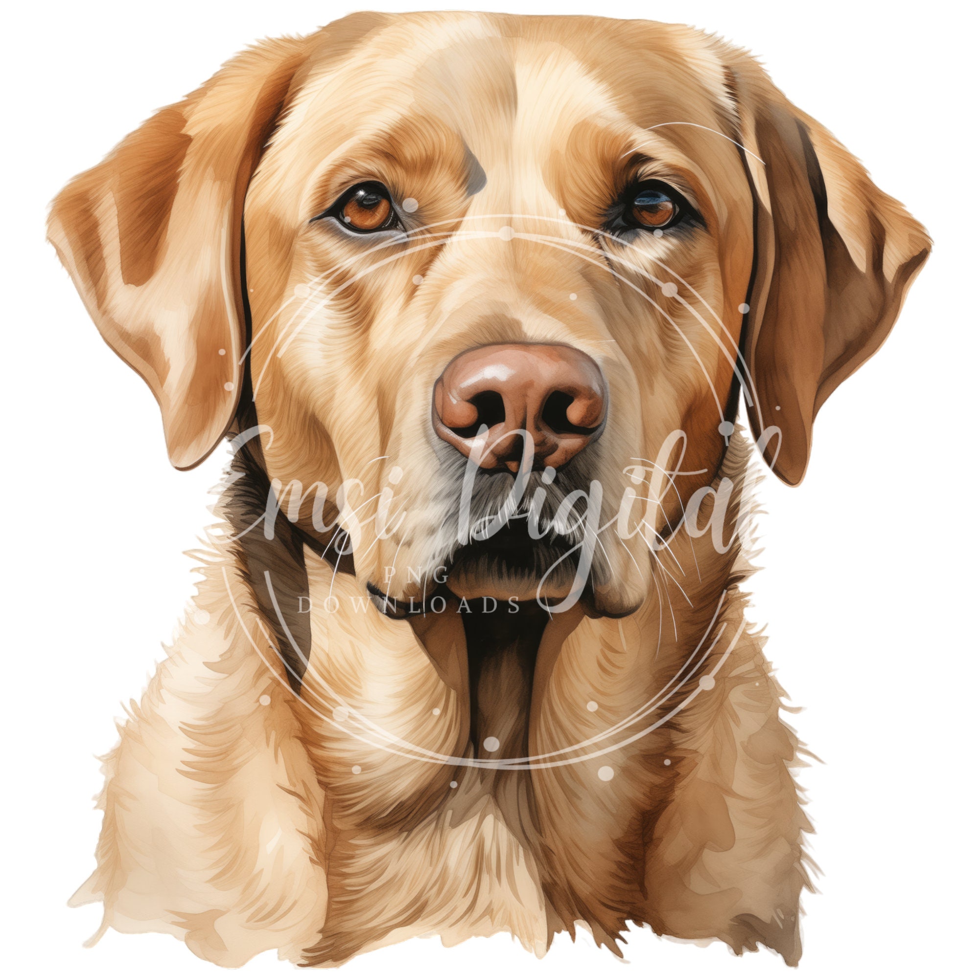 Yellow Labrador Clipart | High-quality Transparent PNG | Watercolor Dog ...