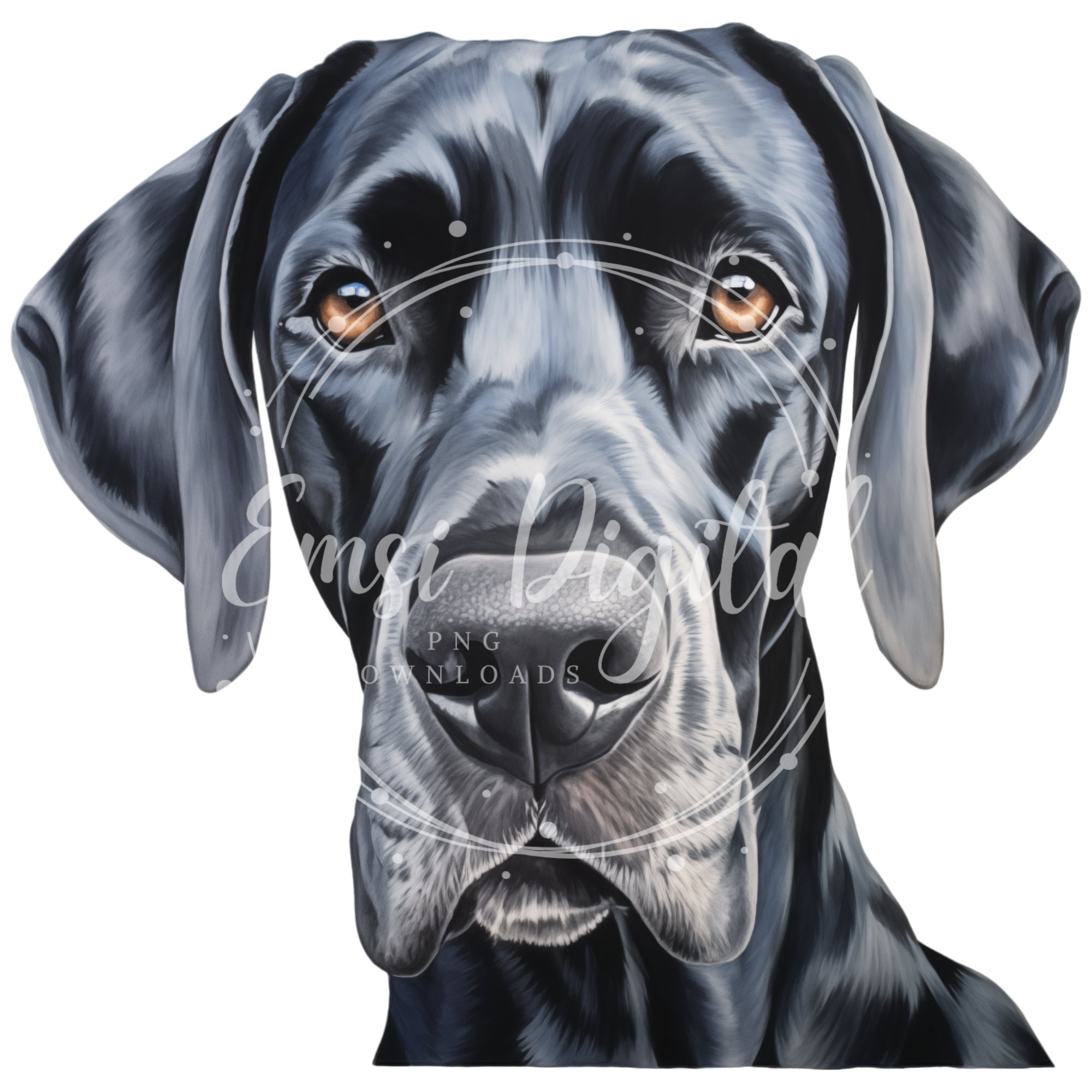 Great Dane Clipart High-quality Transparent PNG Watercolor Illustration ...