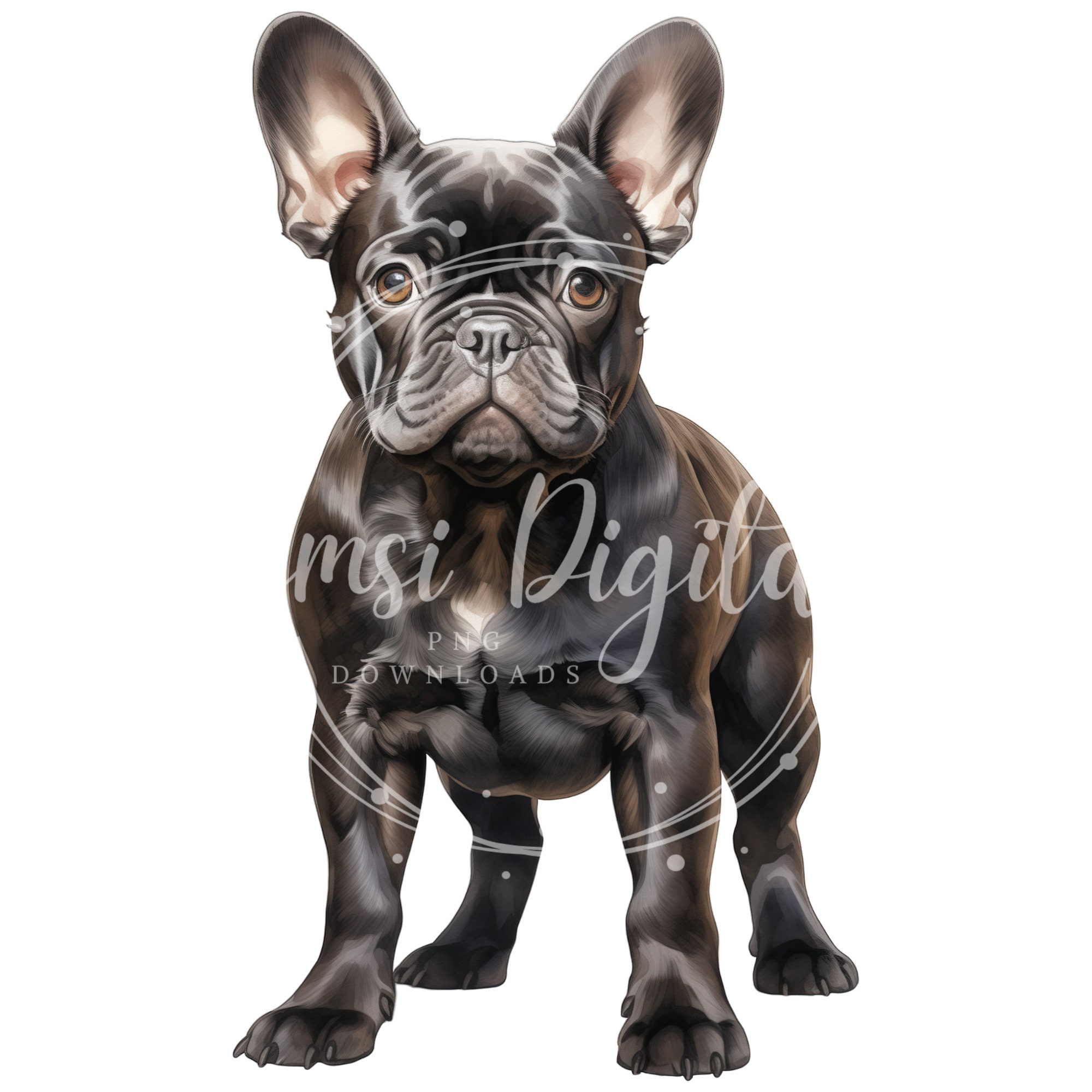 French Bulldog Clipart | High-quality Transparent PNG | Watercolor ...