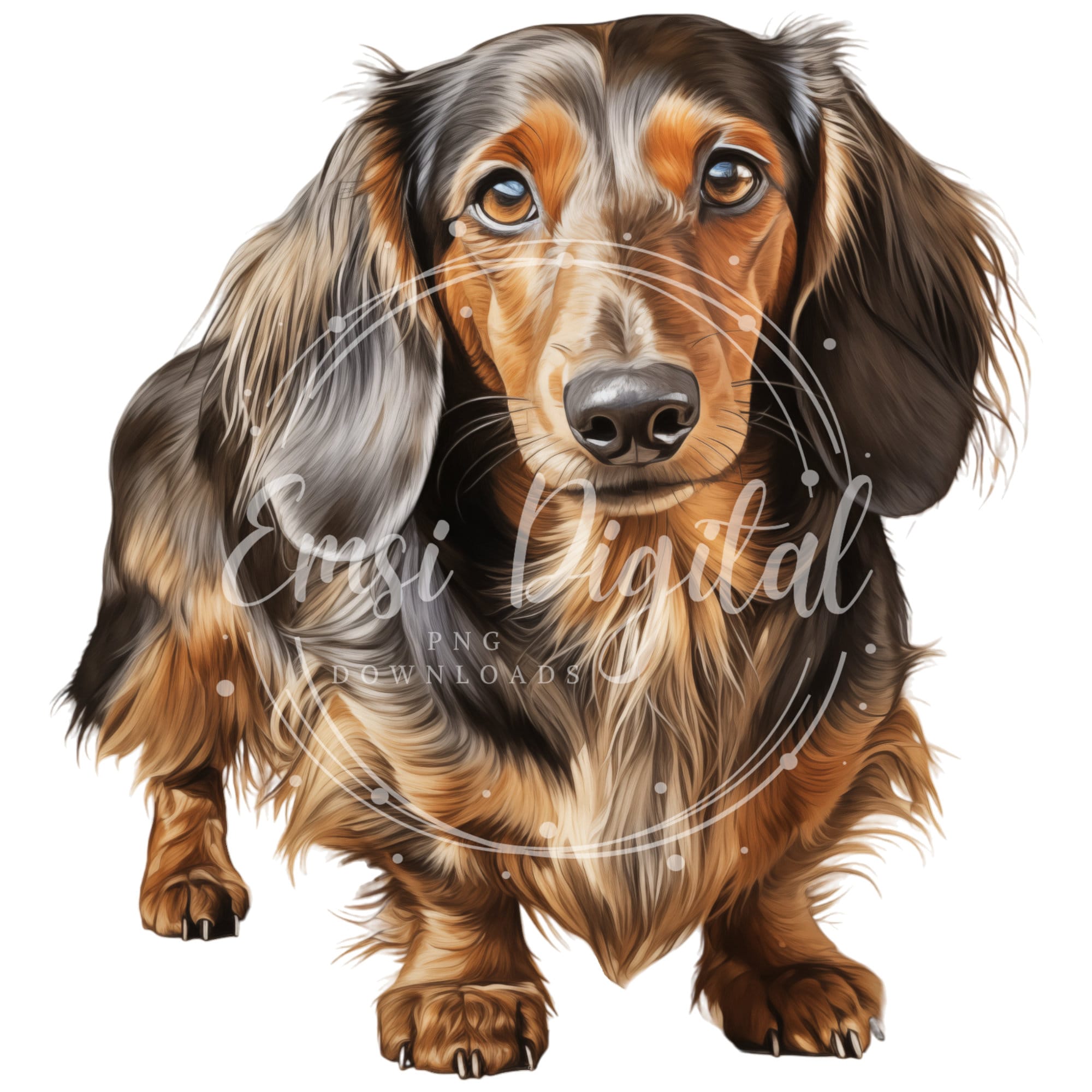 Long Haired Dachshund Clipart High-quality Transparent PNG Watercolor ...
