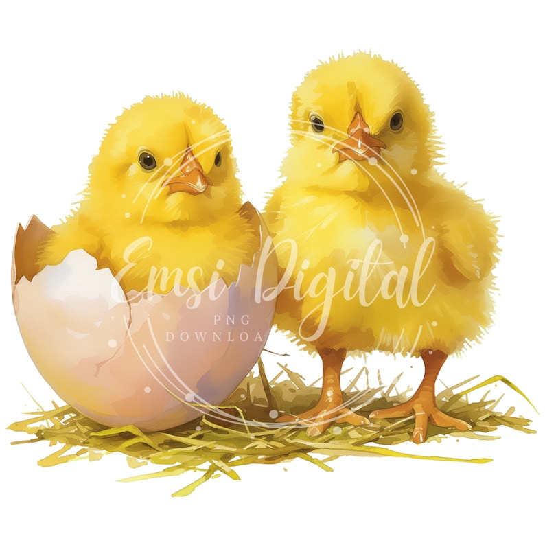 Baby Chick Clipart High-quality Transparent PNG Watercolor Illustration ...