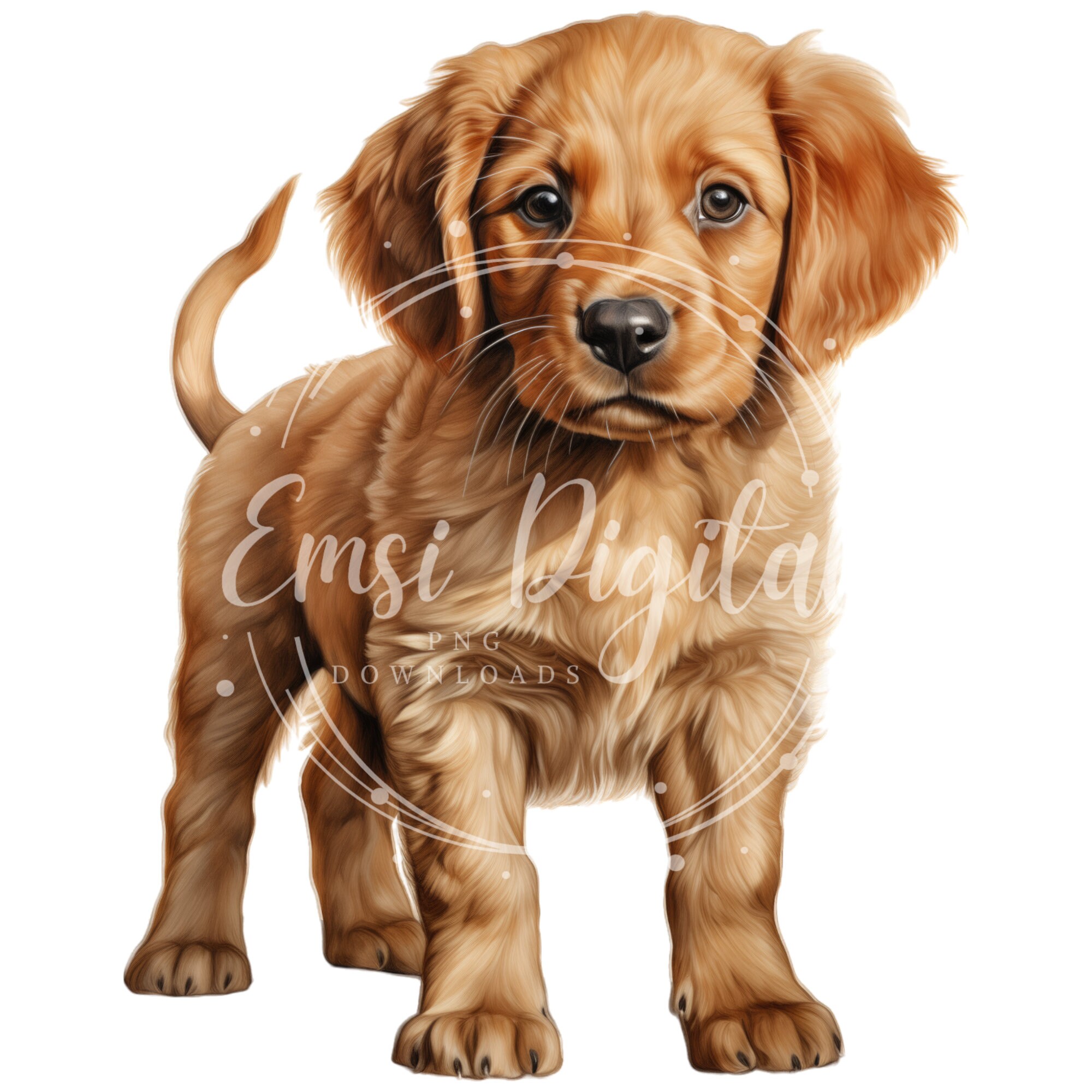 Golden Retriever Clipart | High-quality Transparent PNG | Watercolor ...