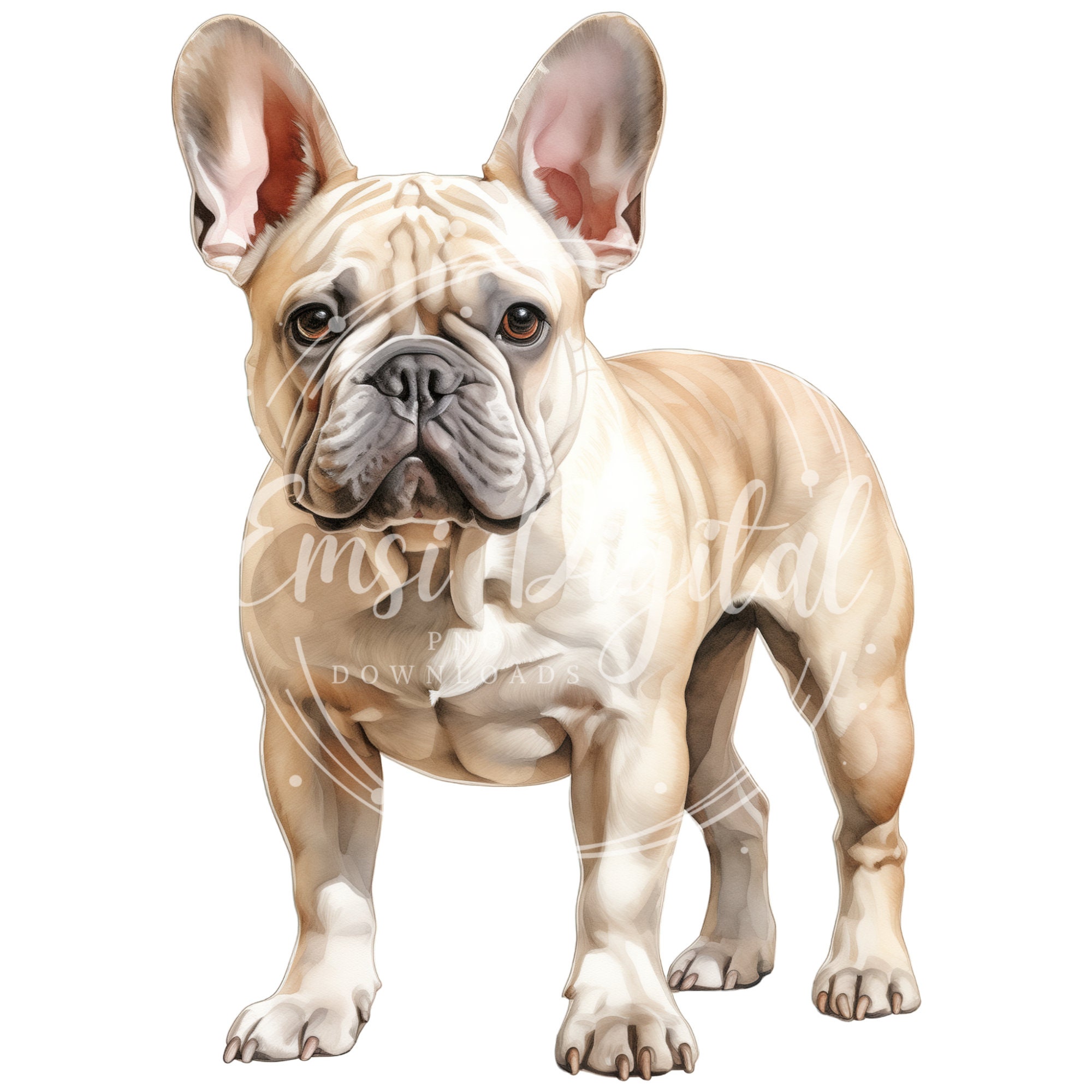 French Bulldog Clipart High-quality Transparent PNG Watercolor ...