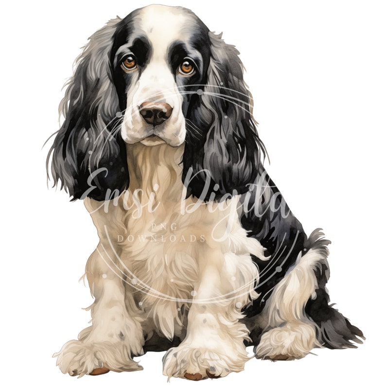 Cocker Spaniel Clipart | High-quality Transparent PNG | Watercolor Dog ...