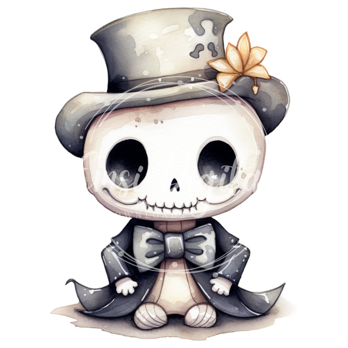 Cute Skeleton Clipart Transparent PNG High-quality - Etsy