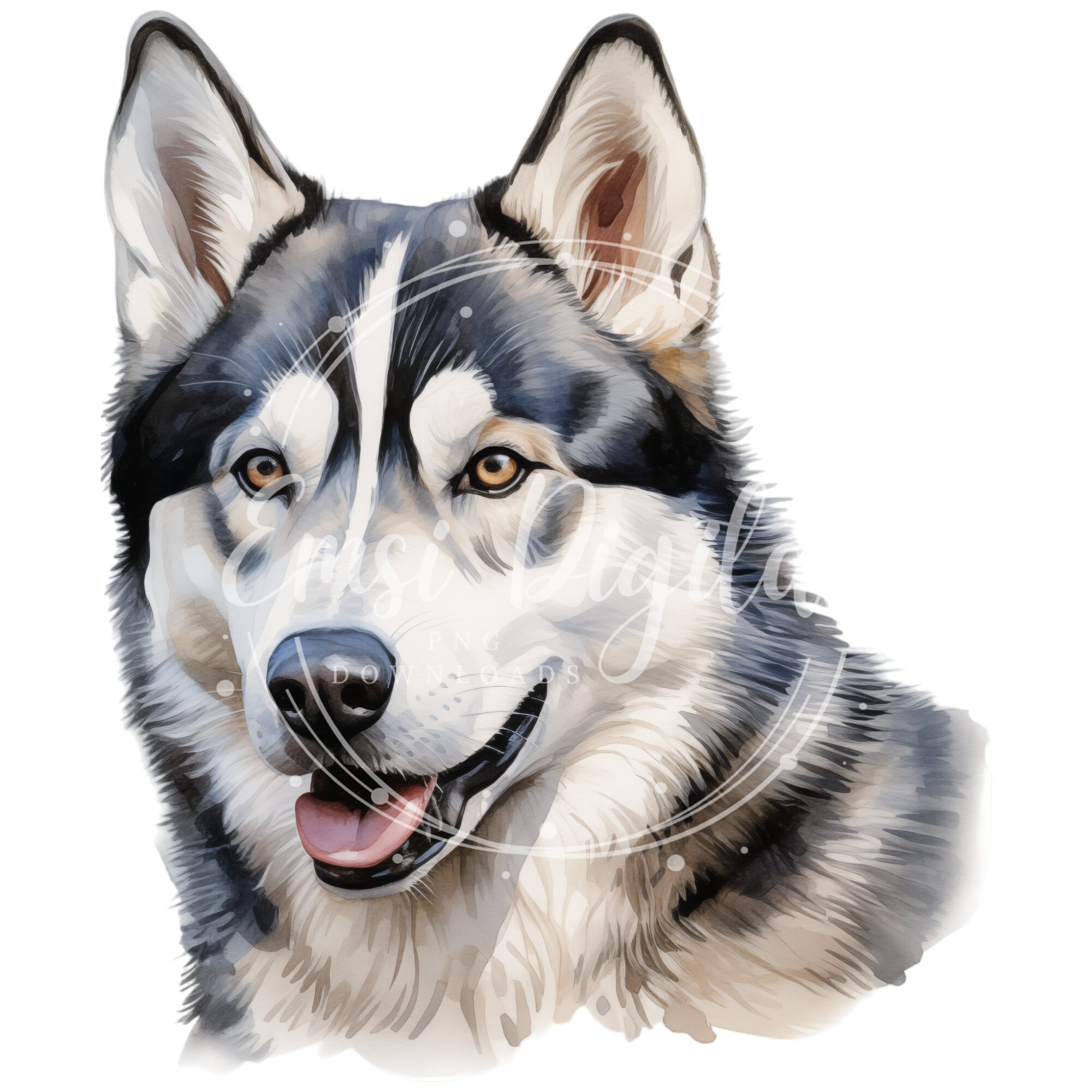 Husky Clipart | High-quality Transparent PNG | Watercolor Dog ...