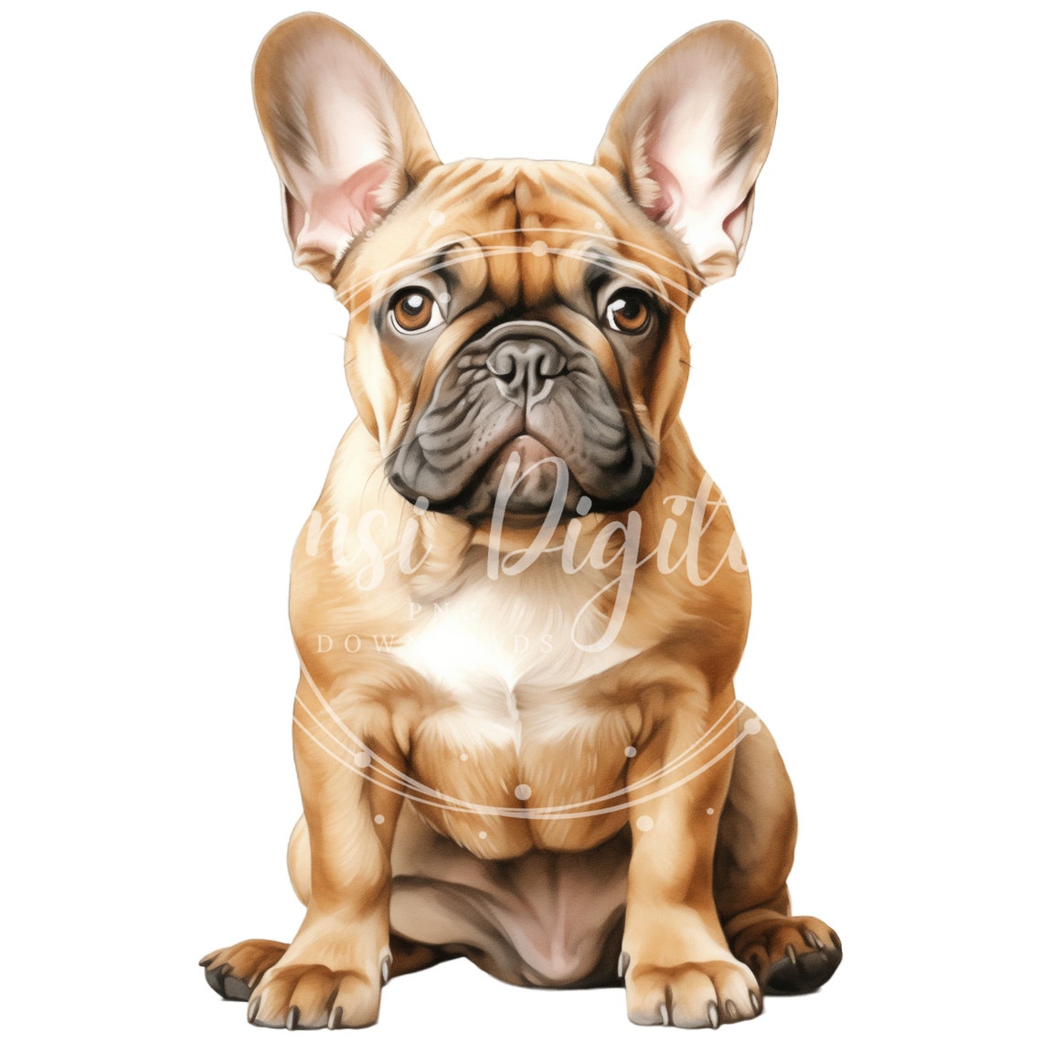 French Bulldog Clipart High-quality Transparent PNG Watercolor ...