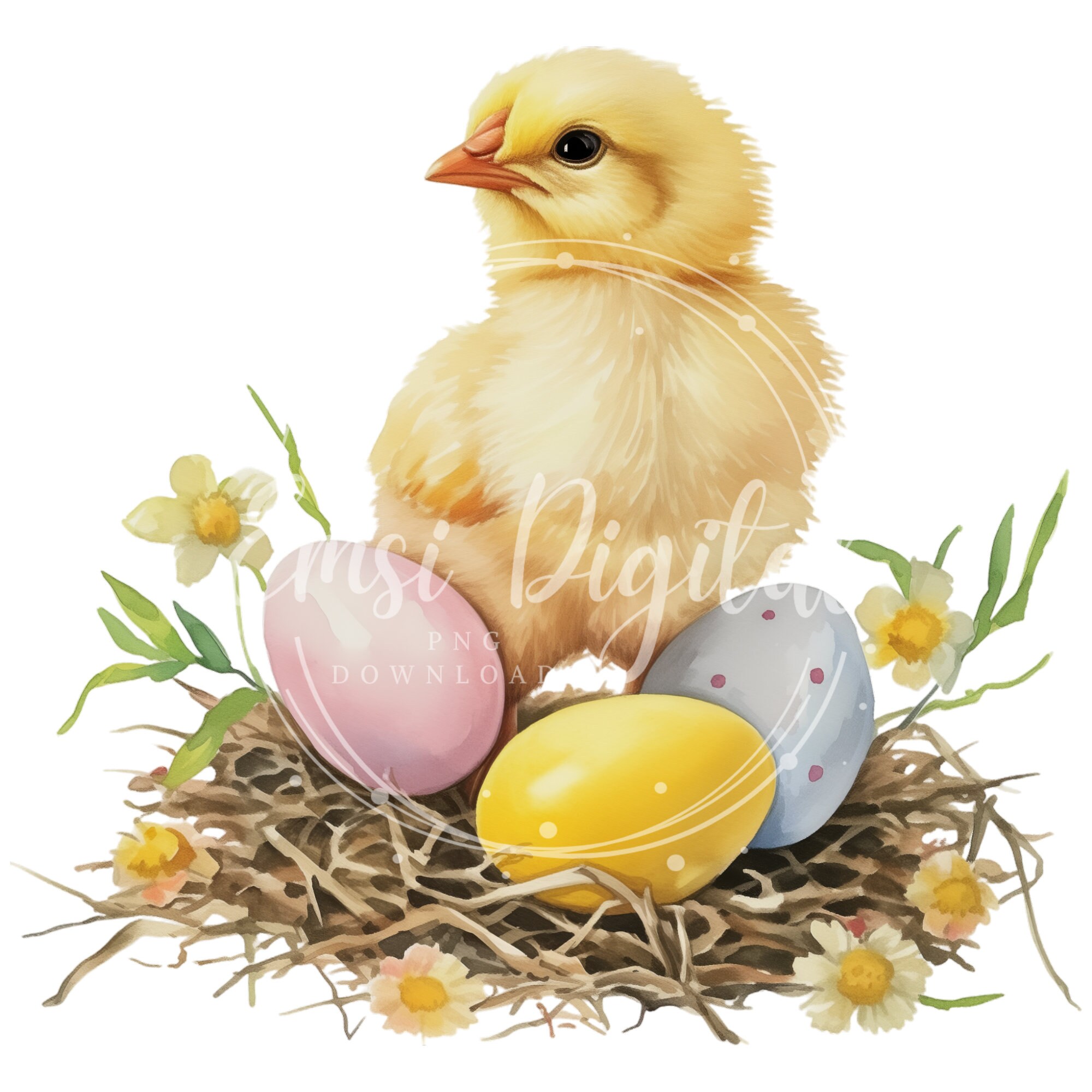 Easter Chick Clipart | High-quality Transparent PNG | Watercolor ...