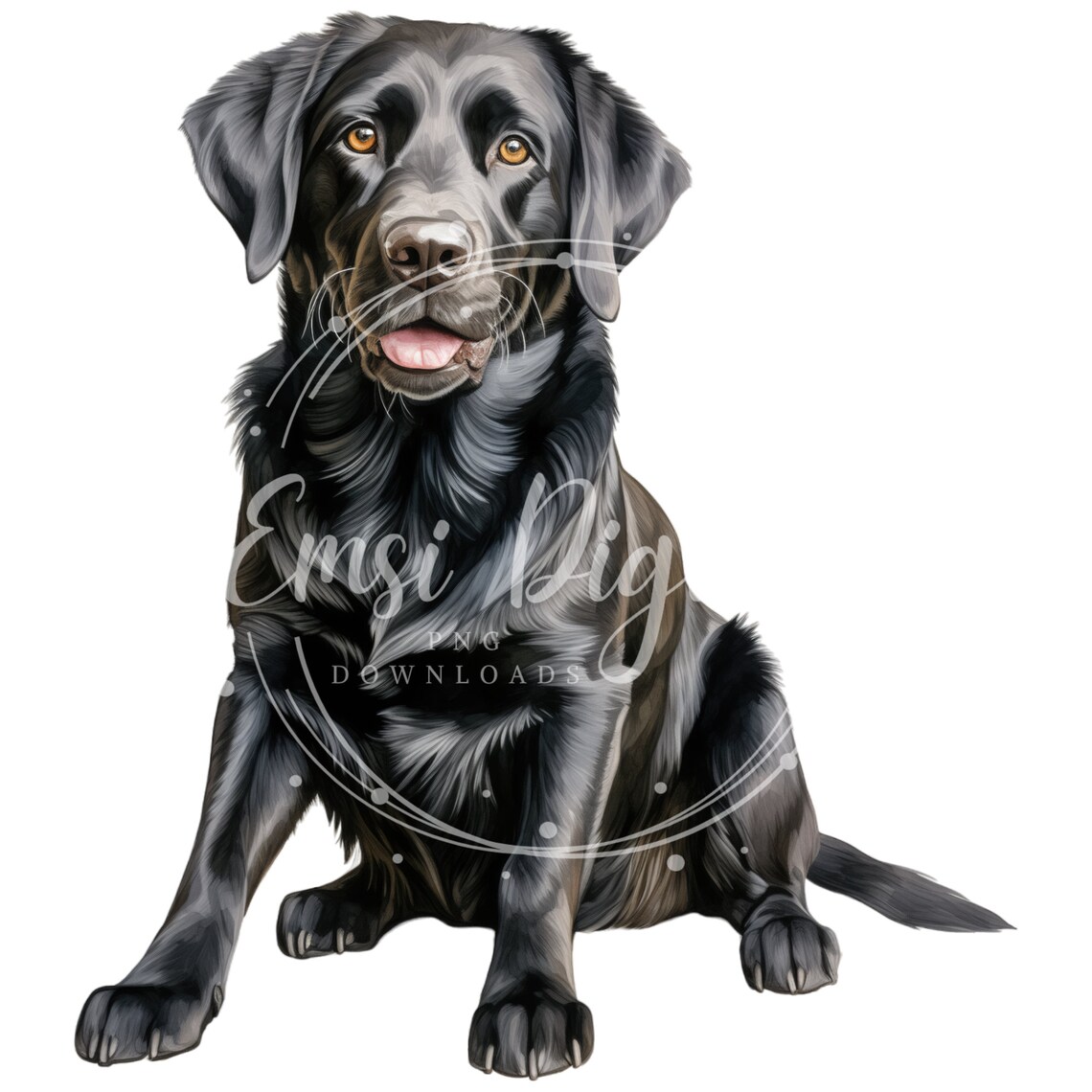 Black Labrador Clipart High-quality Transparent PNG Watercolor Dog ...