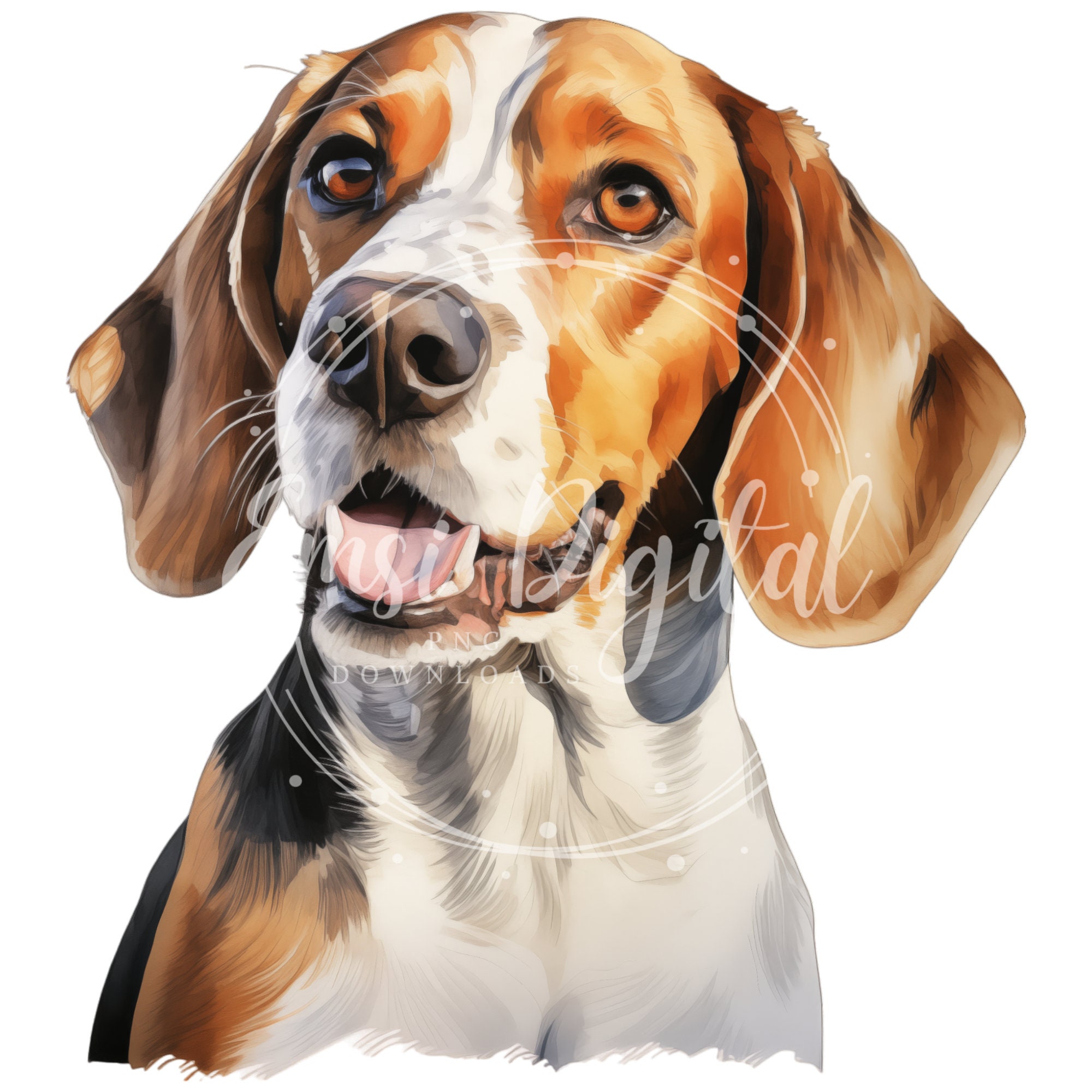 Beagle Clipart | High-quality Transparent PNG | Watercolor Hunting Dog ...