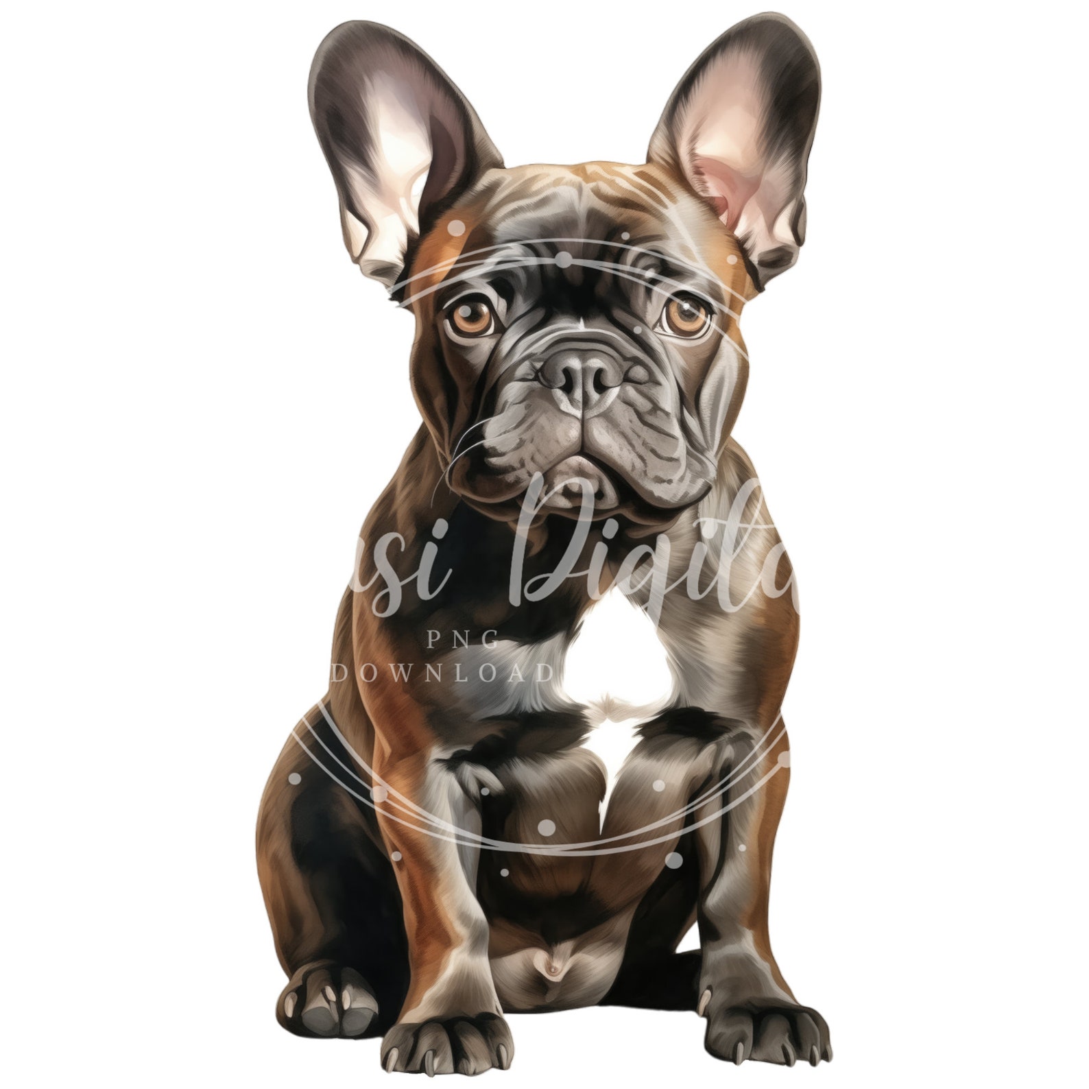 French Bulldog Clipart | High-quality Transparent PNG | Watercolor ...