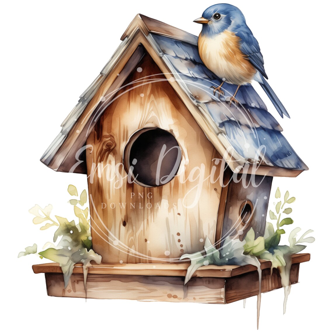Birdhouse Clipart High-quality Transparent PNG Watercolor Illustration ...