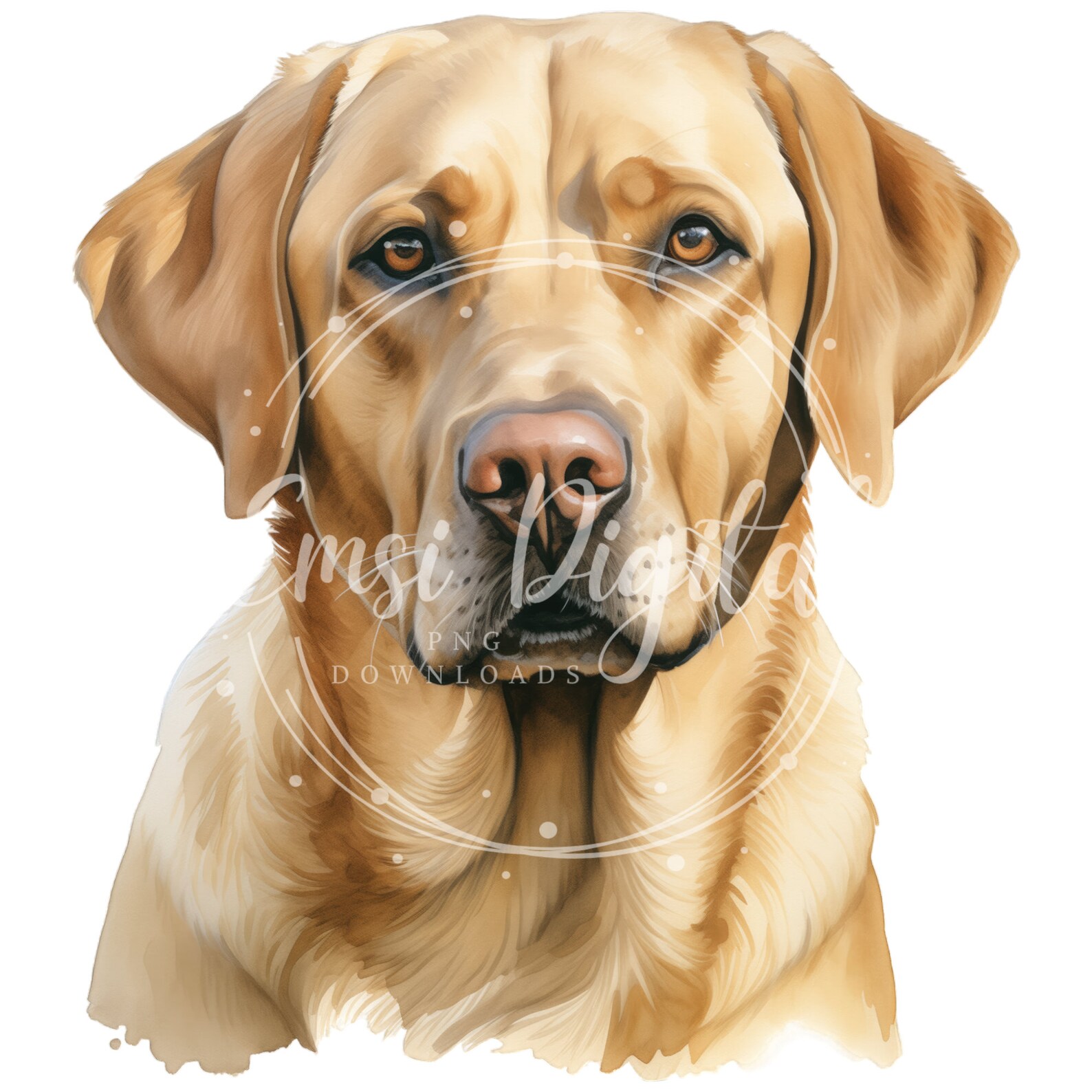 Yellow Labrador Clipart | High-quality Transparent PNG | Watercolor Dog ...