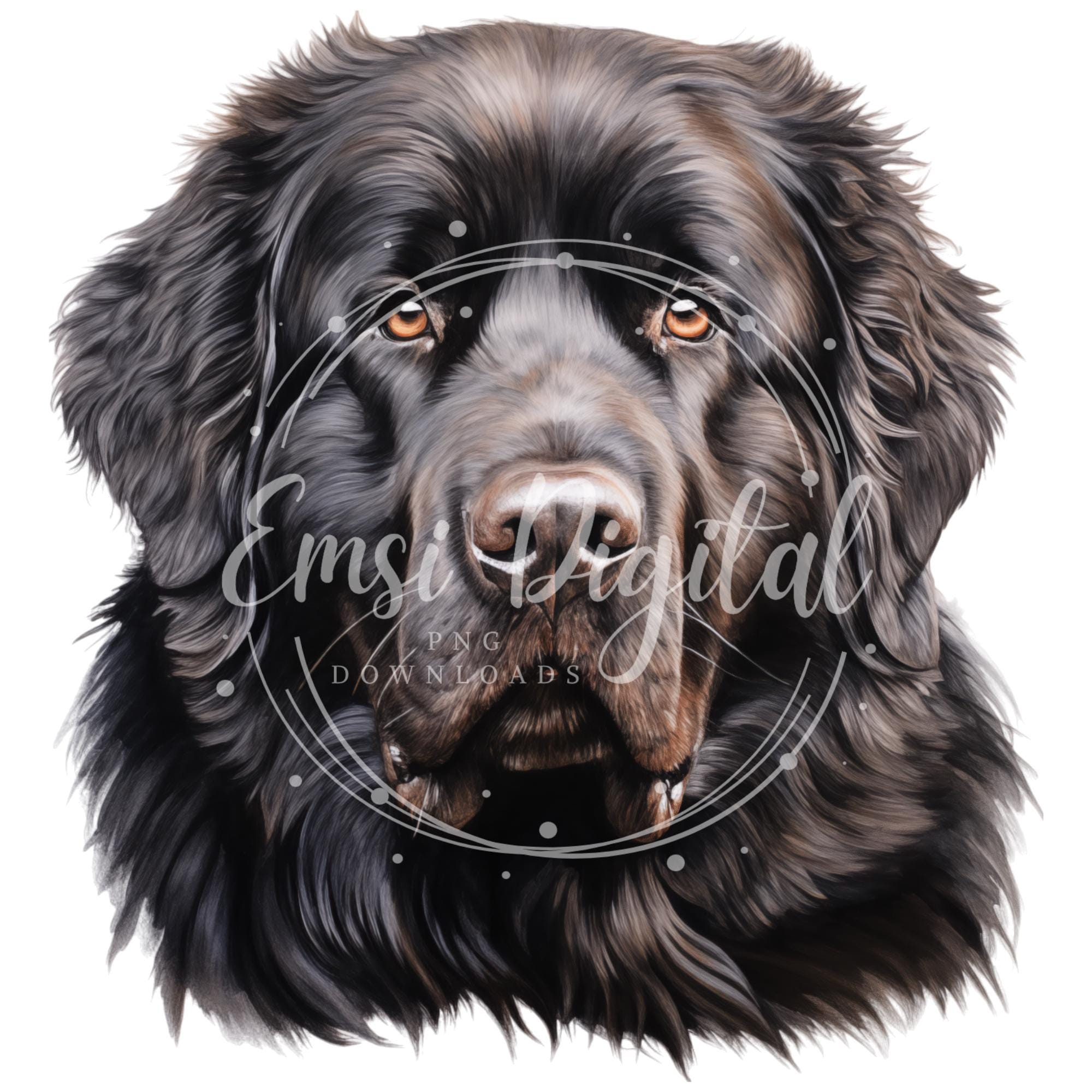 Newfoundland Dog Clipart High-quality Transparent PNG Watercolor Newfie ...