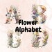 Wild Flower Monogram Alphabet-clipart- Digital Download-png Cut File-52 ...