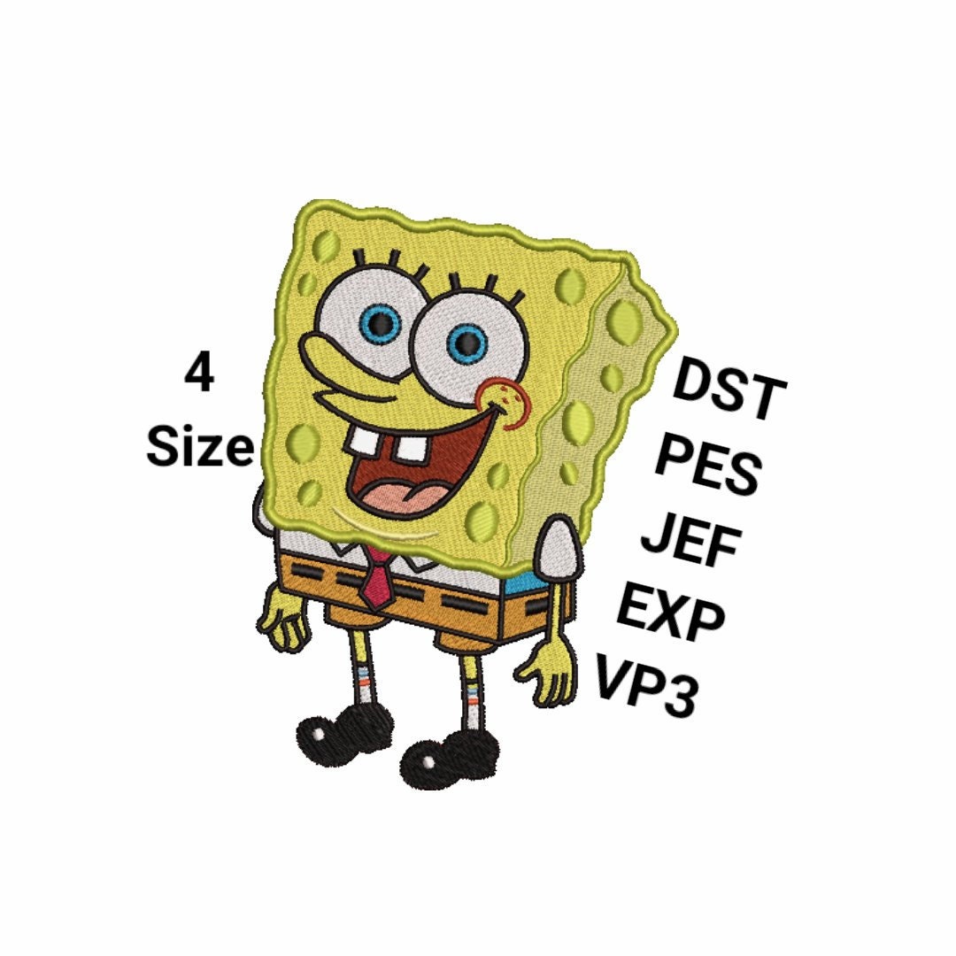 Spongebob Embroidery Design. Machine Embroidery Design. Royall - Etsy