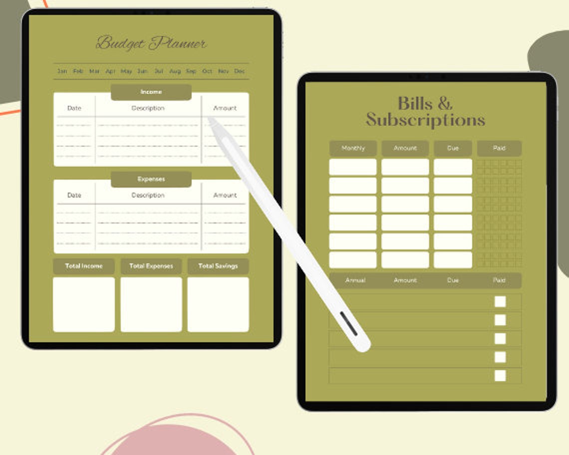 Digital Budget Planner, Finance Tracker, Finance Planner, Digital ...