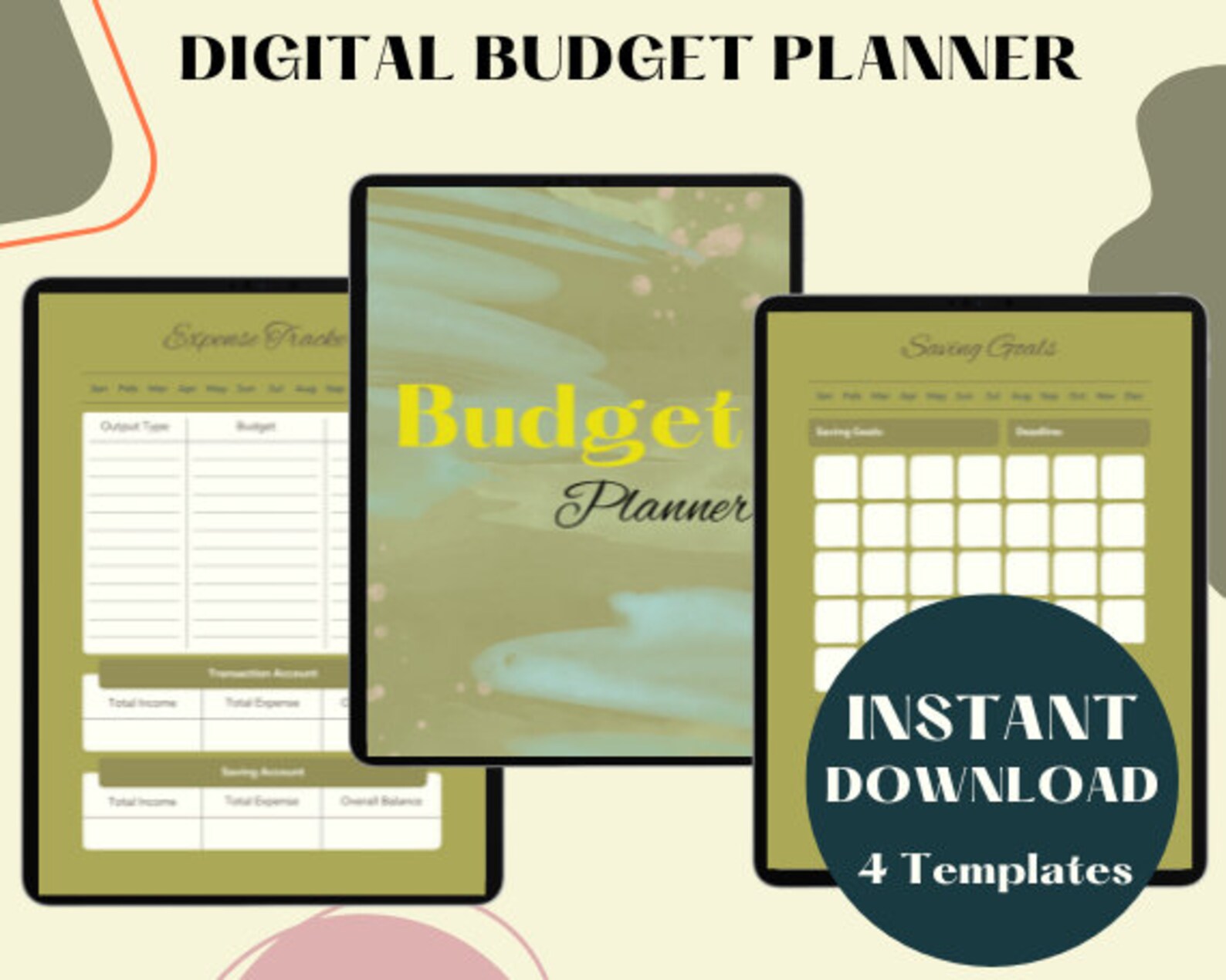 Digital Budget Planner, Finance Tracker, Finance Planner, Digital ...