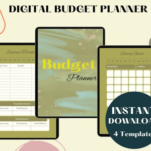 Digital Budget Planner, Finance Tracker, Finance Planner, Digital ...