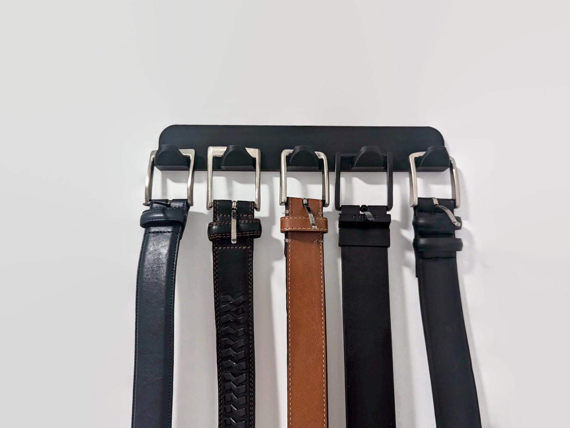 Screwless Belt Wall Display and Organizer | 5 Belt Storage With Command ...