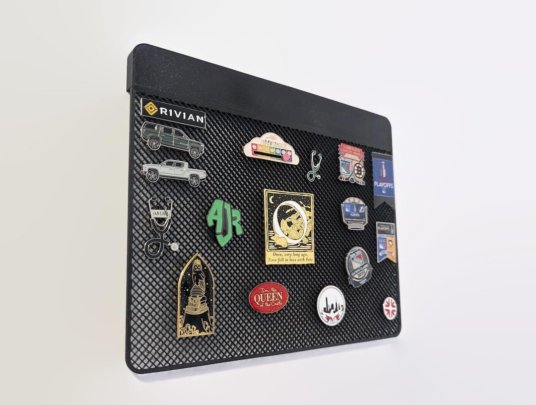 Screwless Pin Board | Enamel Pin Wall Display | No Drill | Minimalist ...