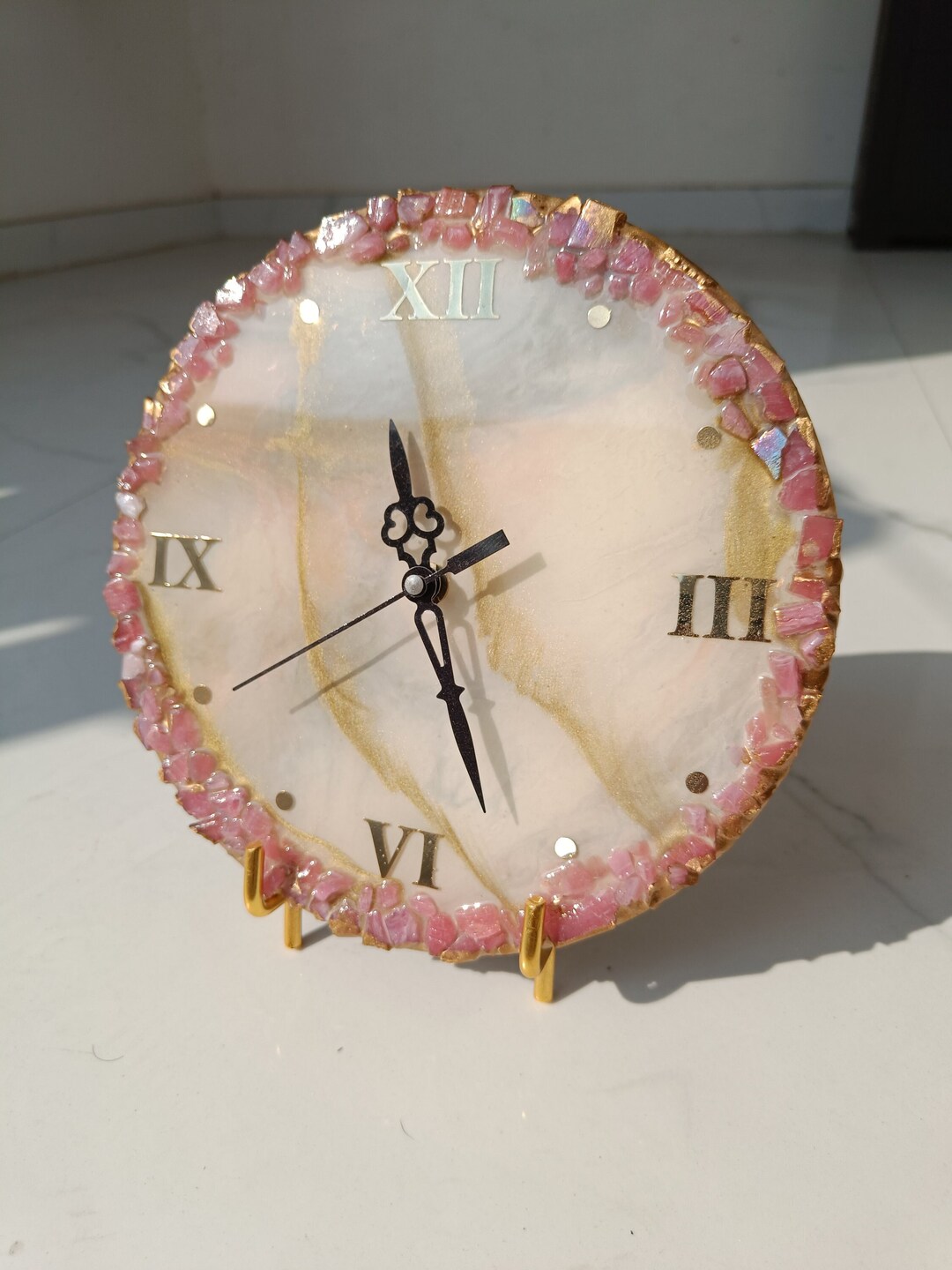 Resin Table Clock, Clock Design, Customized Clock, Classy Clock, Resin ...