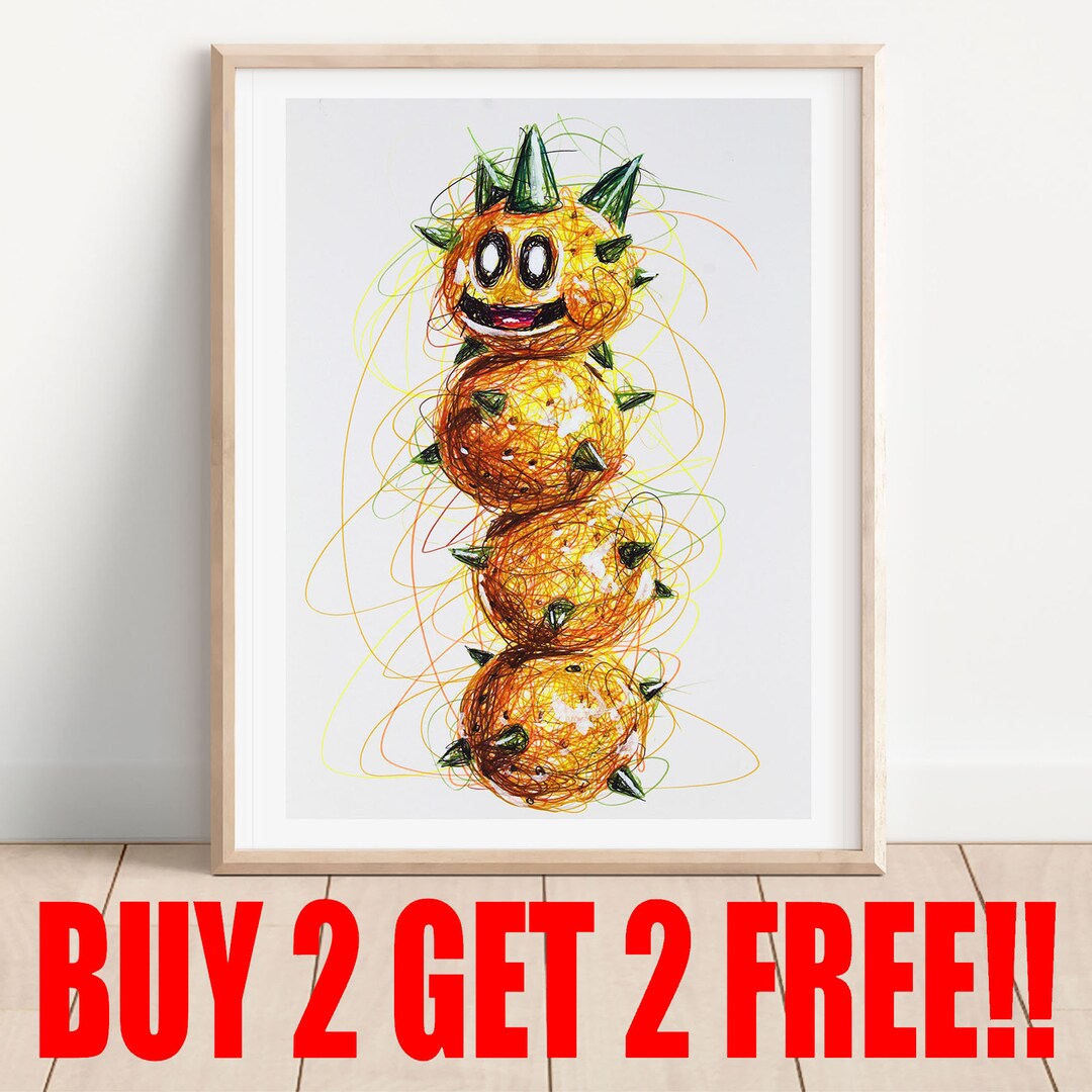 Pokey Ballpoint Pen Print, Buy 2 Get 2 FREE, Super Mario Art, Nintendo ...