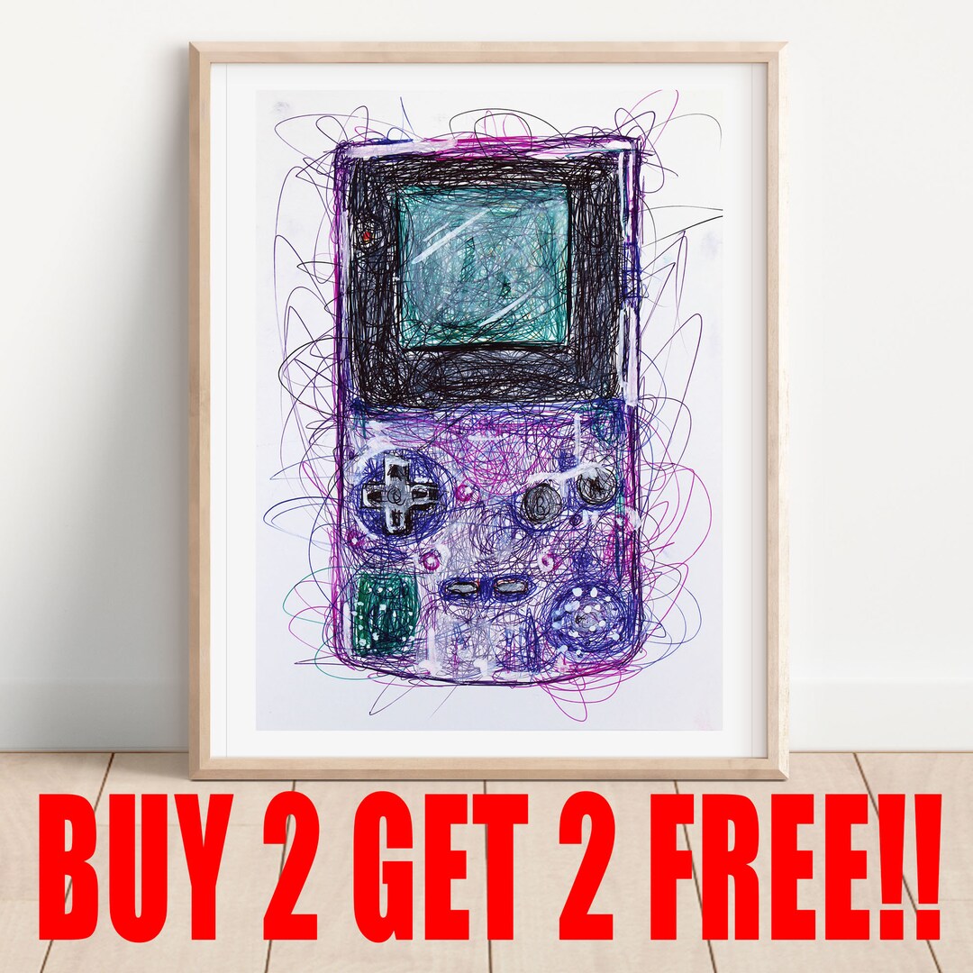 Gameboy Transparent Ballpoint Pen Print, Video Game Art, Gamer Room Art ...