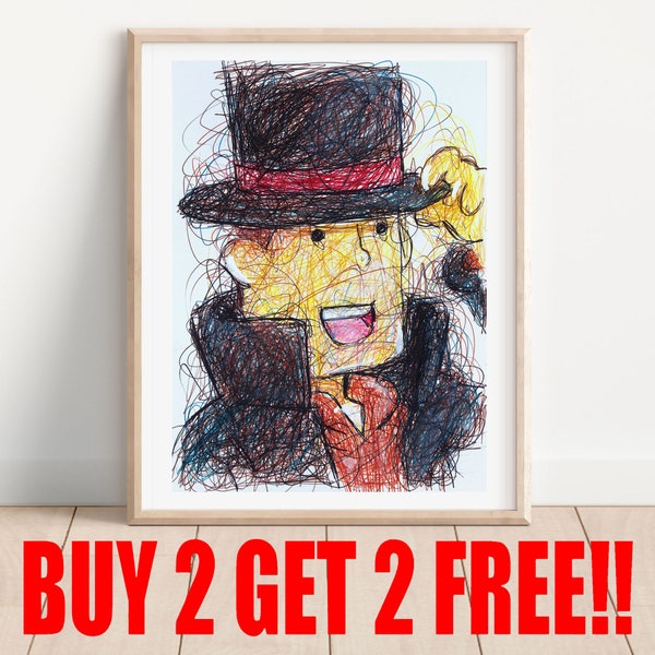 Professor Layton Poster - Etsy