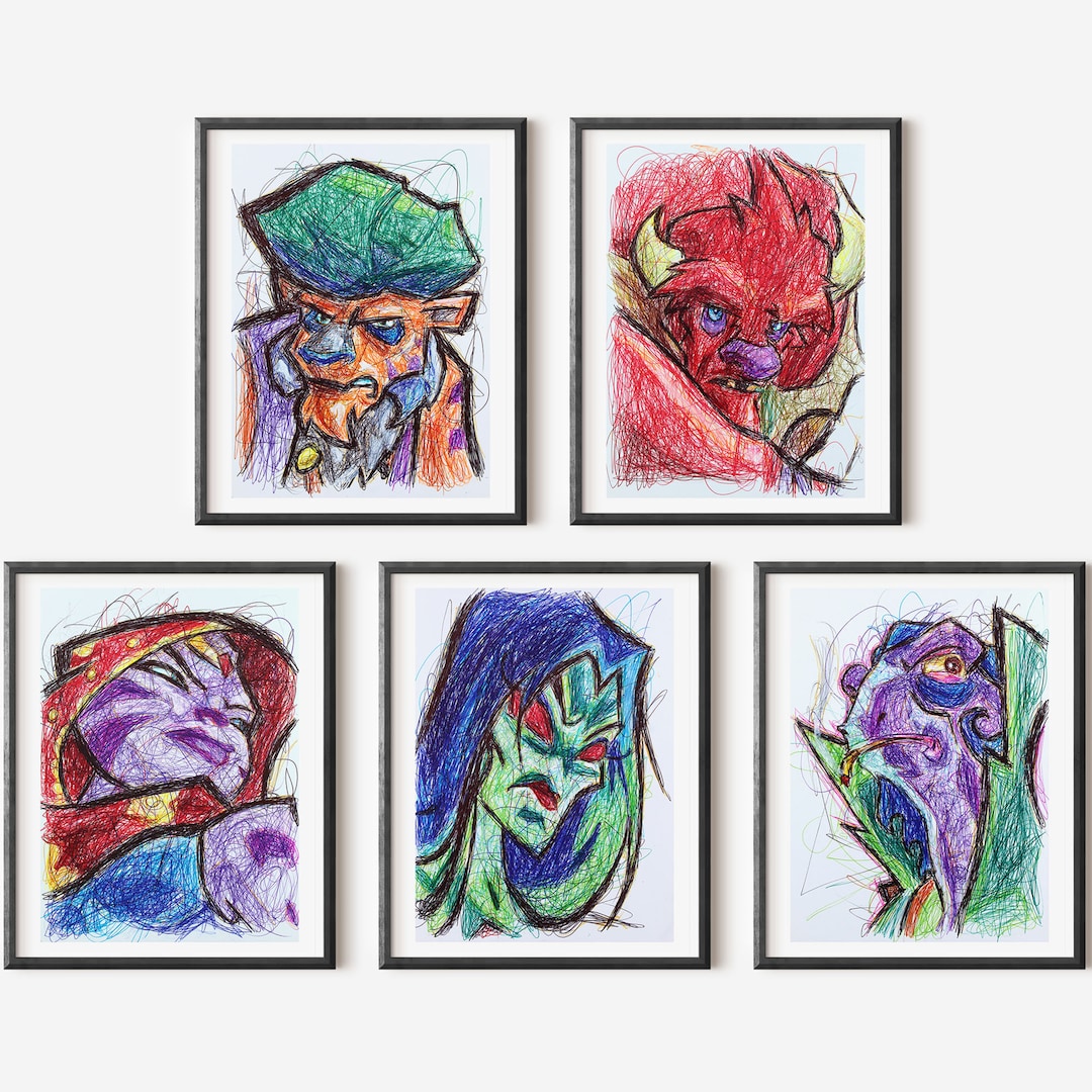 Sly Cooper 2 Bosses Print Set, 5 Prints, Sly Cooper 2 Art Poster, Band ...