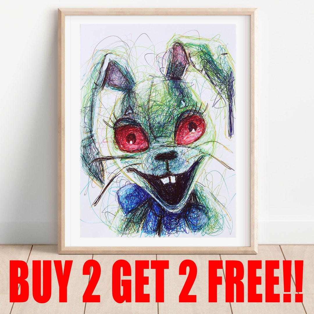 Vanny Ballpoint Pen Art Print, Five Night's at Freddys Security Breach ...