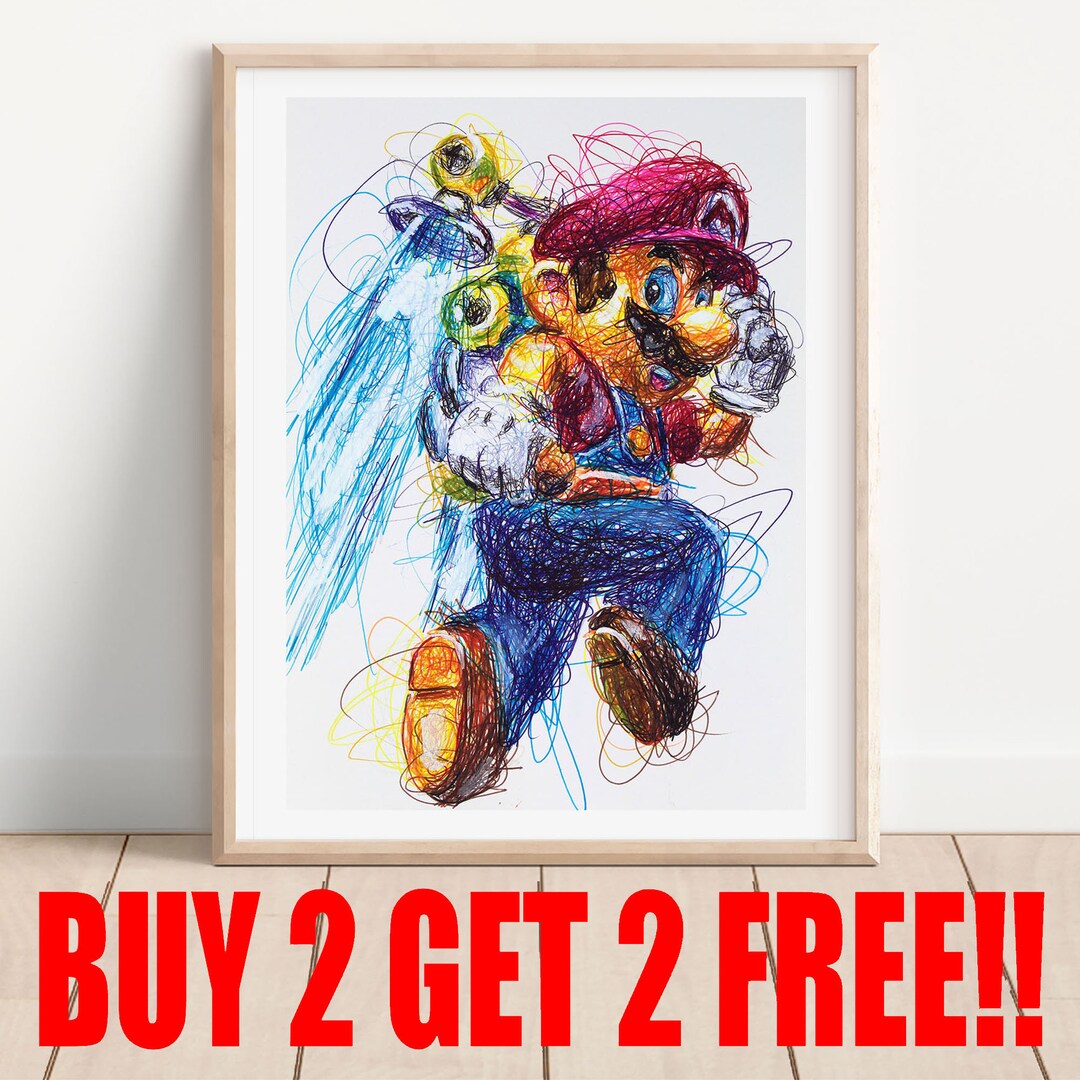 Mario Sunshine Ballpoint Pen Print, Buy 2 Get 2 FREE, Nintendo Gamecube ...