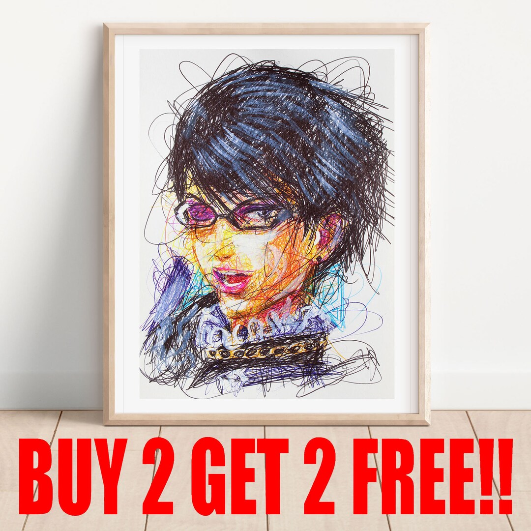 Bayonetta Ballpoint Pen Print, Buy 2 Get 2 FREE, Super Smash Bros ...