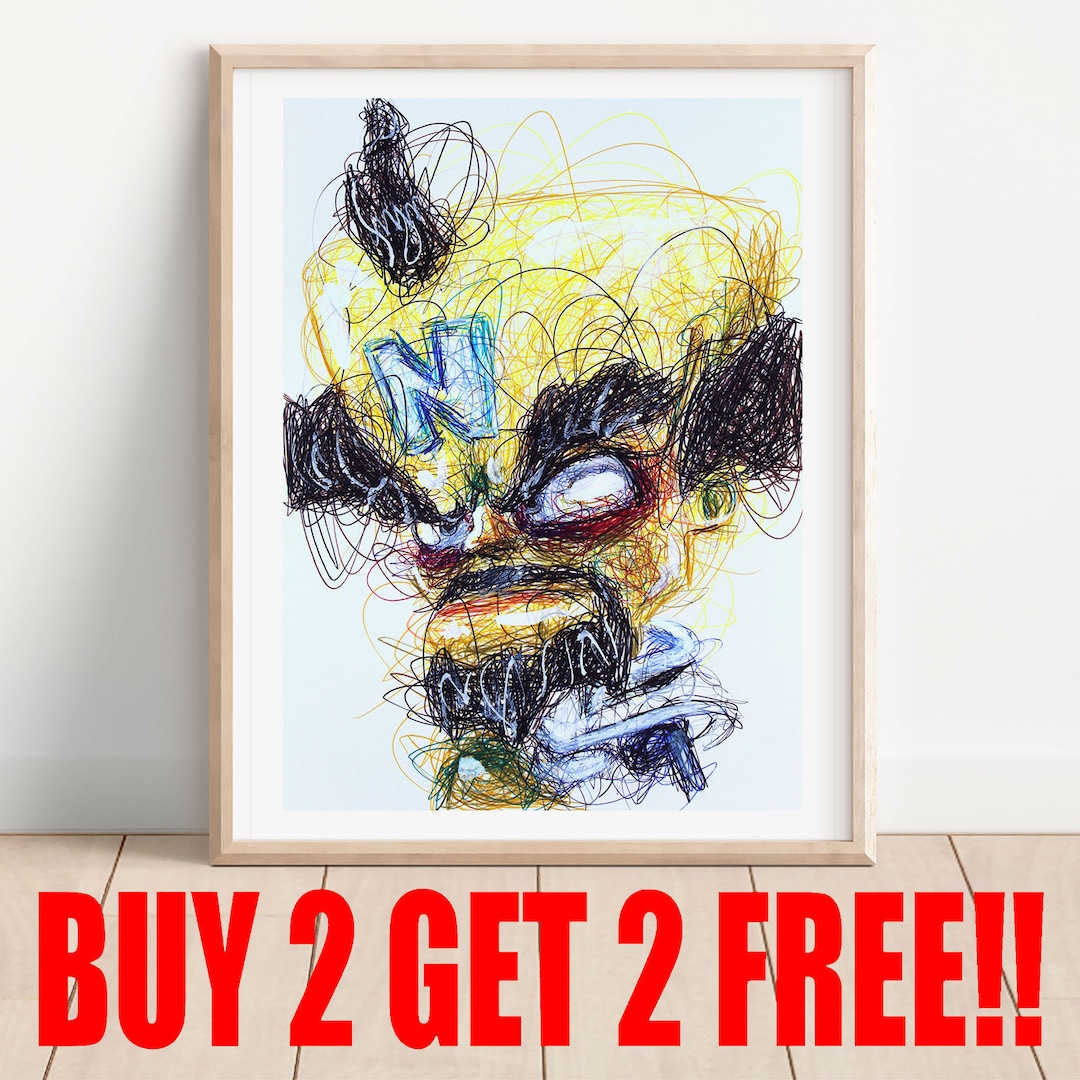 Neo Ballpoint Pen Print, Buy 2 Get 2 FREE, Crash B Art Poster, Retro ...