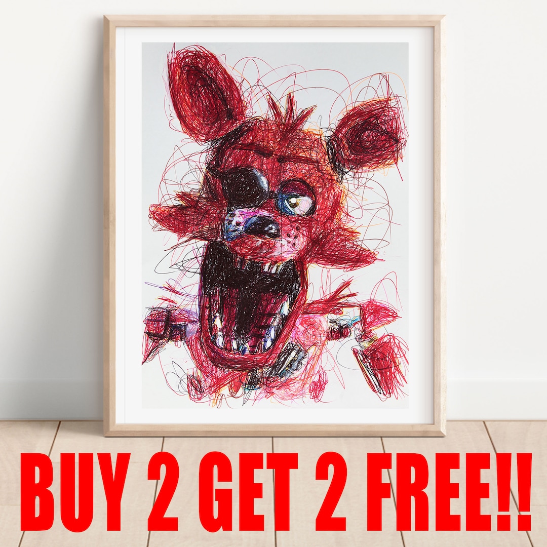 Foxy Ballpoint Pen Print, Buy 2 Get 2 FREE, Five Nights at Freddy's Art ...