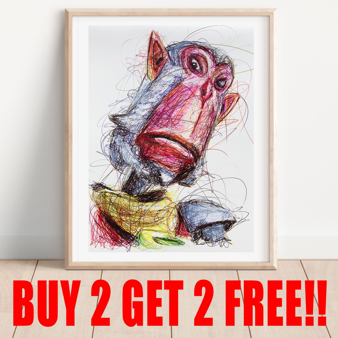 Andrew Oikonny Ballpoint Pen Art Print, BUY 2 GET 2 FREE, Star Fox Art ...