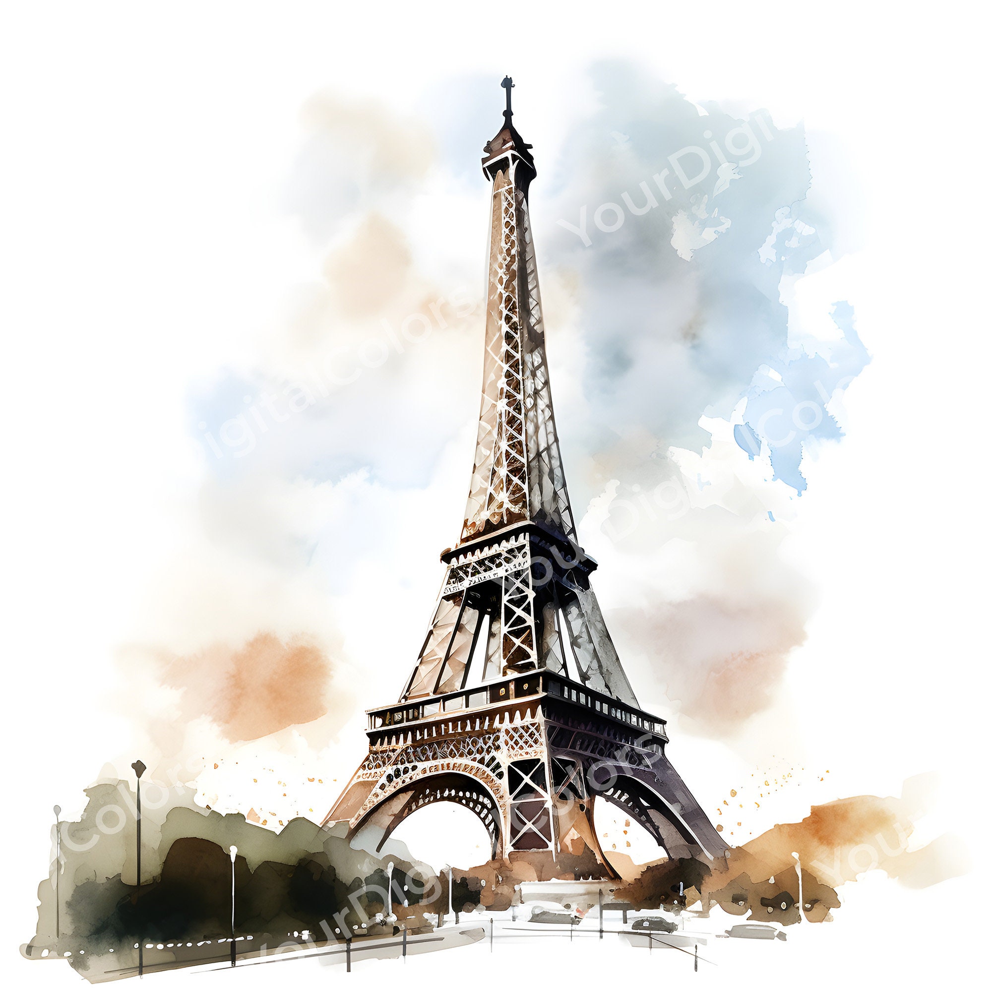 Paris Clipart Bundle 11 High Quality Jpgs of Beautiful Paris Digital ...