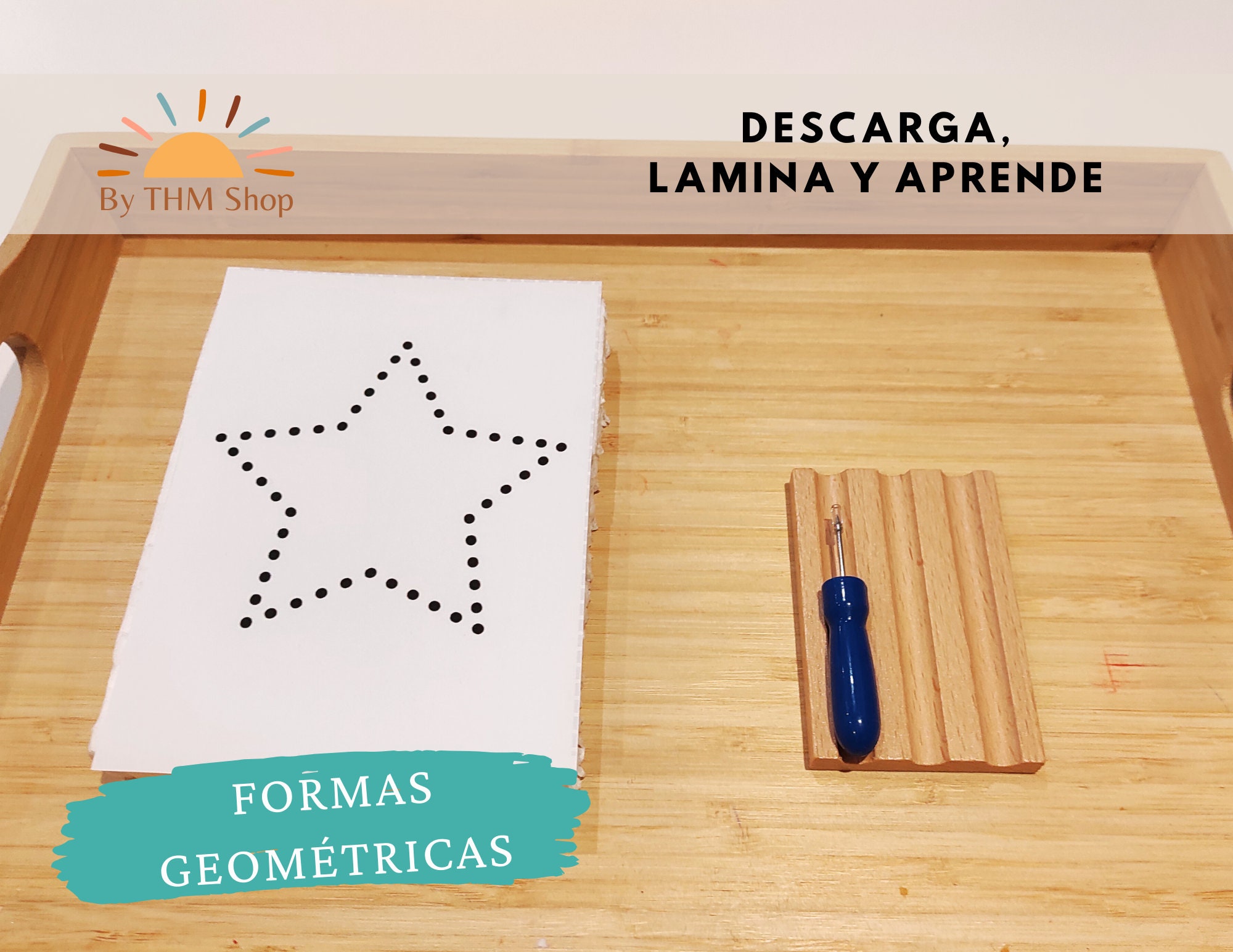 Poking With Pins MONTESSORI Geometric Shapesgeometric SHAPES Push Pin ...