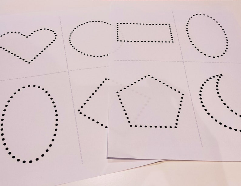 Poking With Pins MONTESSORI Geometric Shapesgeometric SHAPES Push Pin ...