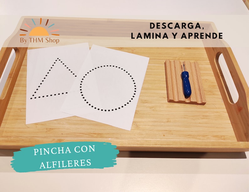 Poking With Pins MONTESSORI Geometric Shapesgeometric SHAPES Push Pin ...