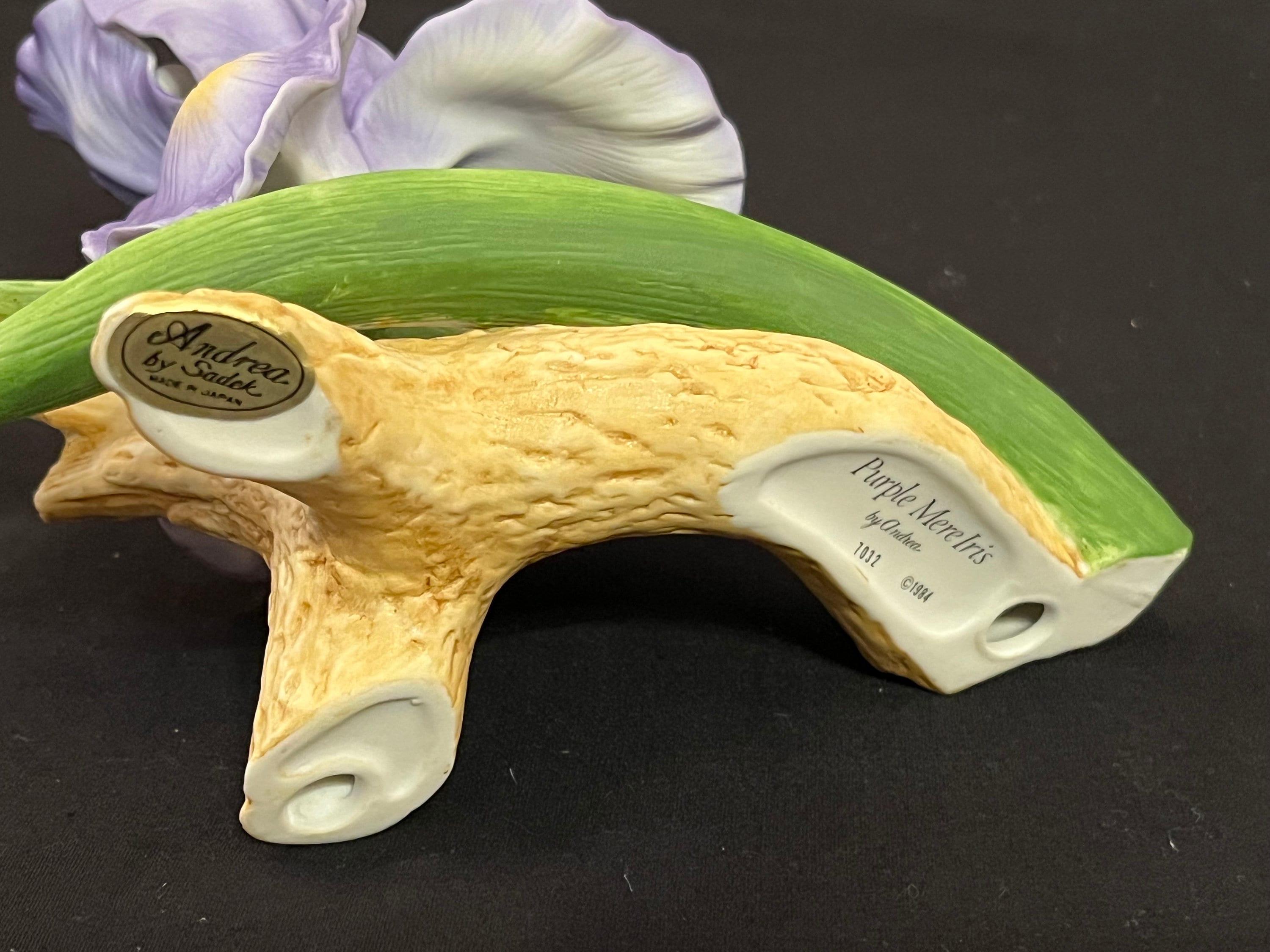 Purple Mere Iris Andrea by Sadek Vtg Porelain 1984 Flower - Etsy