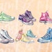 Converse Clipart, Chuck All Star Sneakers, Watercolor Trainers, Fashion ...