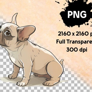 Cartoon French Bulldog Clipart, Frenchie Dogs, Canines and Puppies, PNG ...