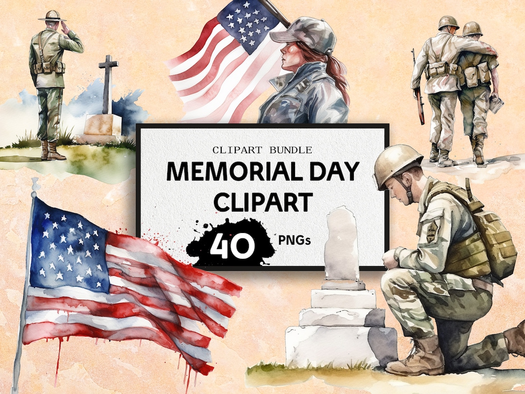 Memorial Day Clipart USA Army Images Sodliers Graves Flags General ...