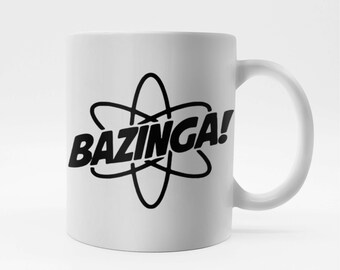 BAZINGA Mug With Personalised Name or Message Ball Pool Fun - Etsy