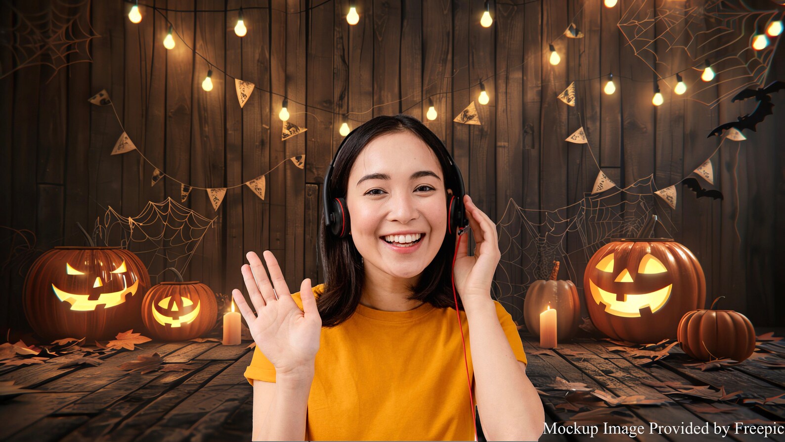 Halloween-themed Zoom Background Virtual Party Decor, Custom Digital ...