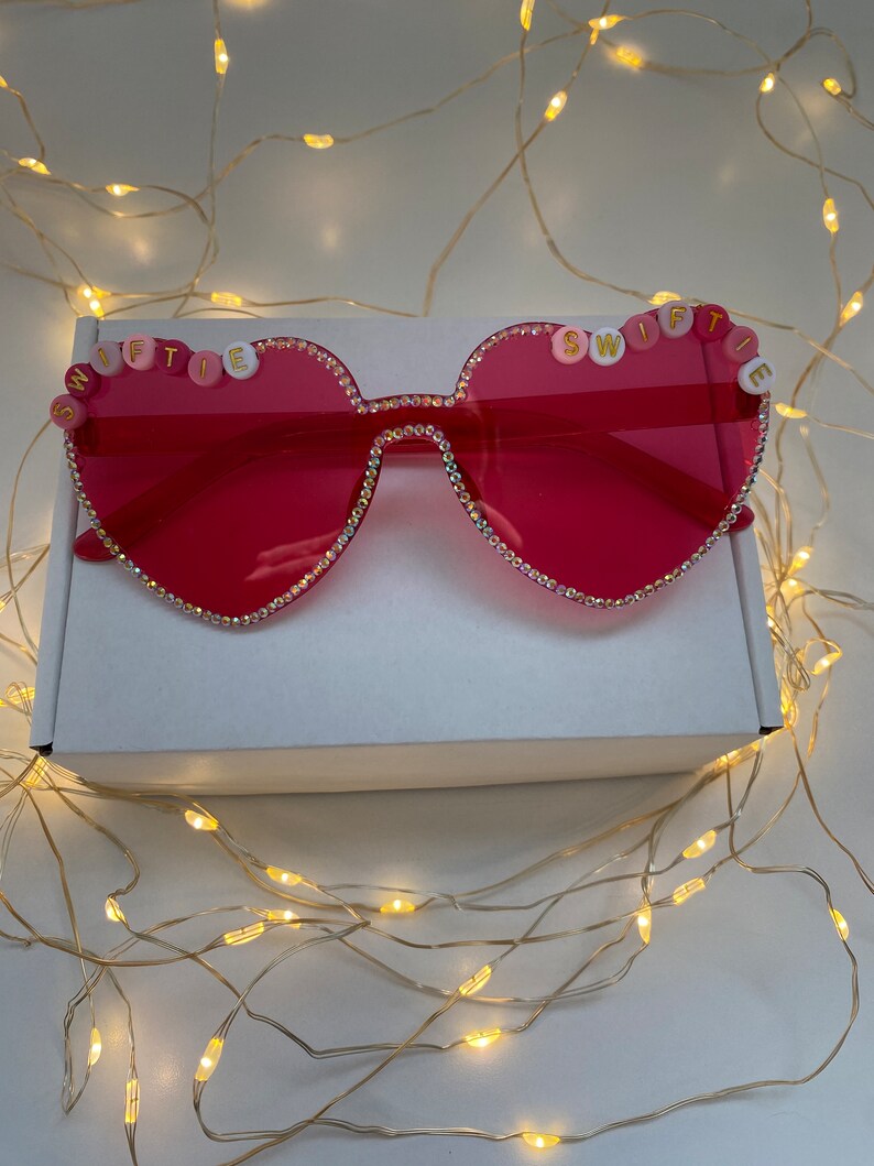 Pink Heart Taylor Swift Eras Tour Swiftie Sunglasses - Etsy