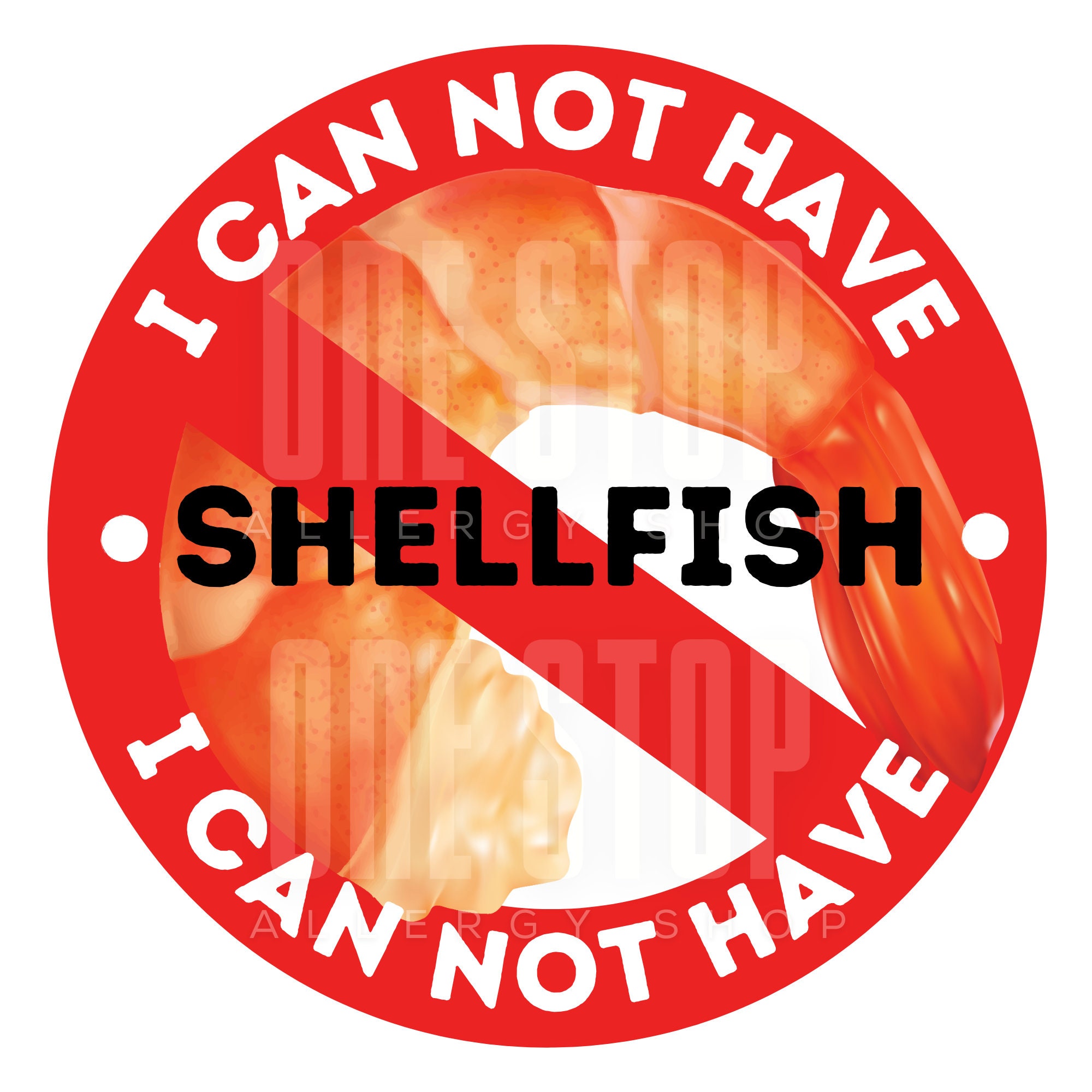 Food Avoidance Allergy Holographic Stickers, Customizable Medical Alert ...