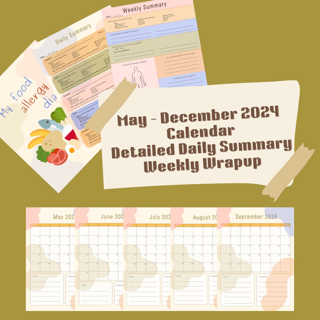 Digital Food Allergy Diary PDF Track Your Allergies With Precision and ...