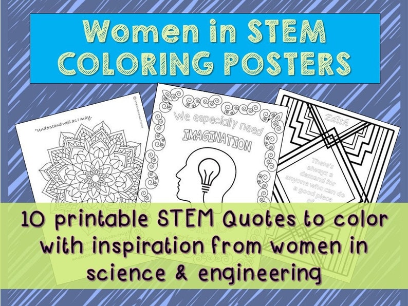 Women in STEM Inspiring Quotes Coloring Posters Womens - Etsy